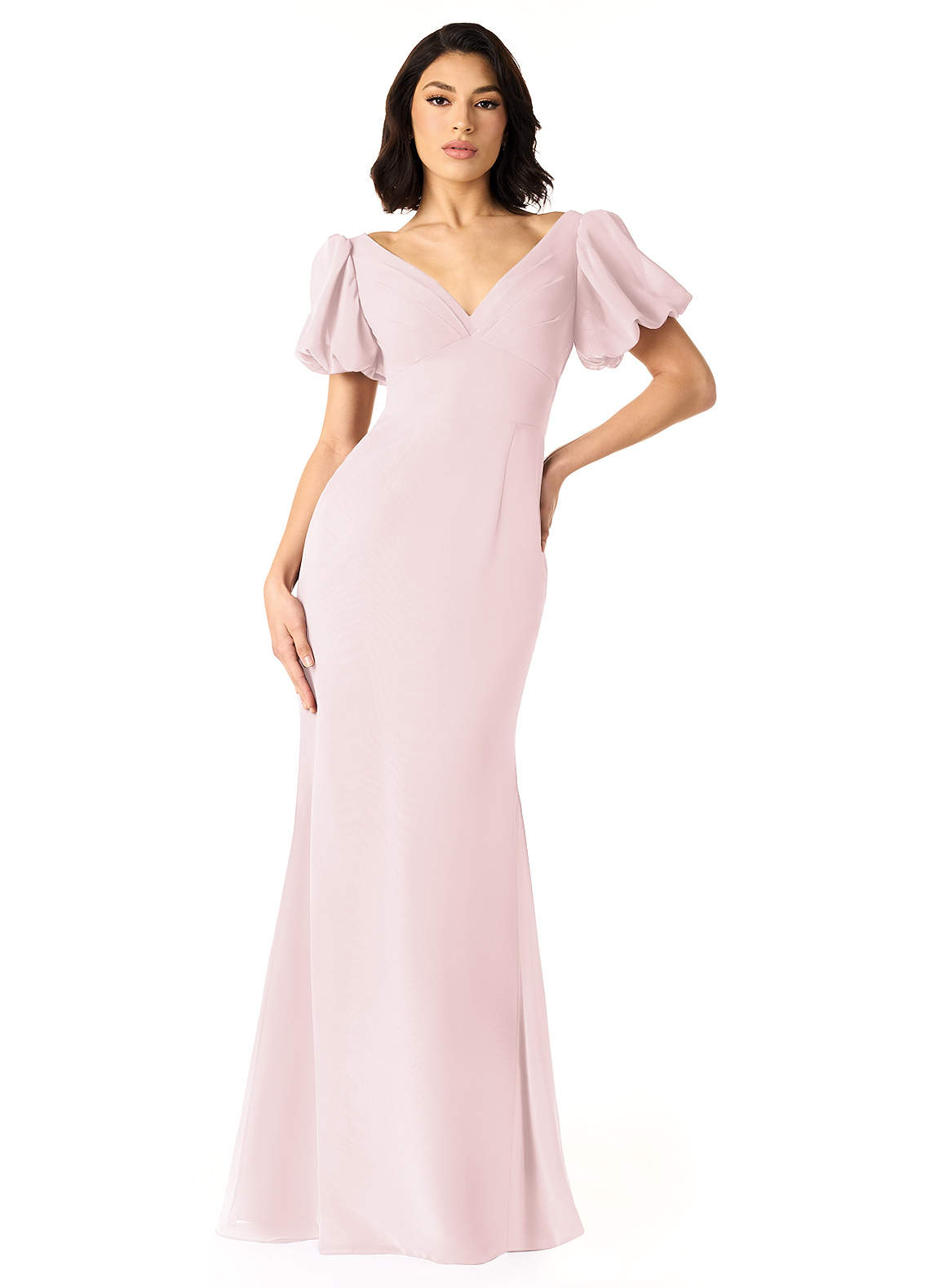 Blushing Pink Azazie Sadie Bridesmaid Dresses | Azazie