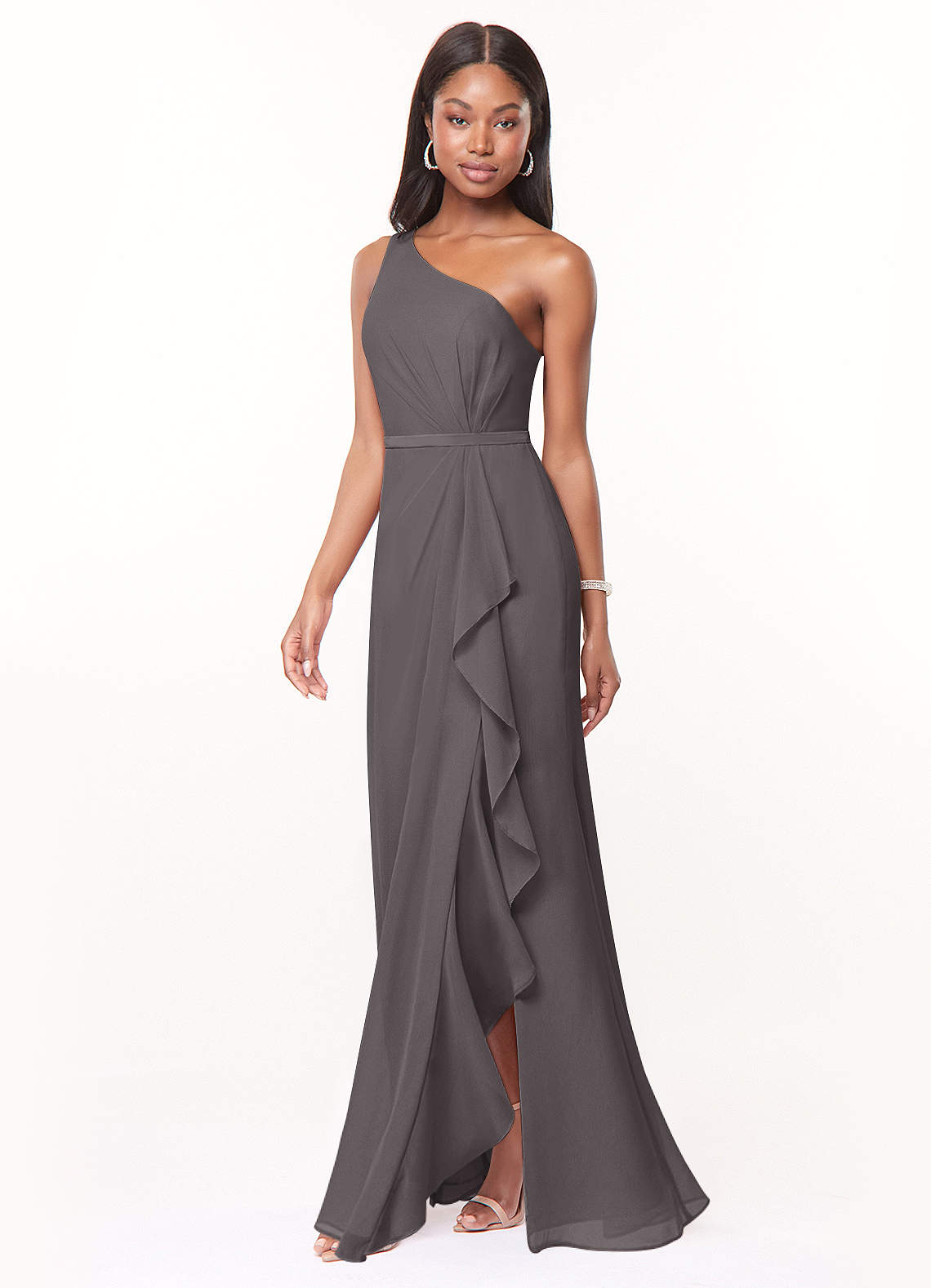Steel Grey Azazie Liza Bridesmaid Dresses | Azazie