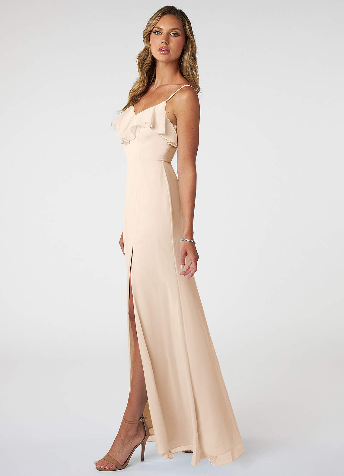 White Alabaster Azazie Natalia Bridesmaid Dresses | Azazie