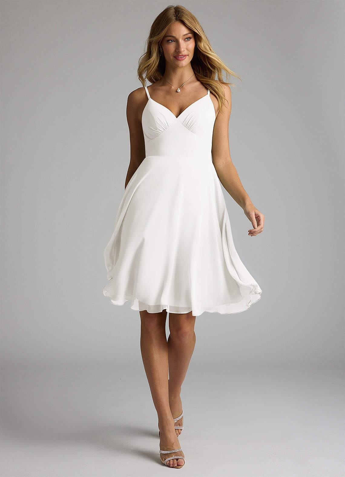 Emmy White Mini Dress | Azazie
