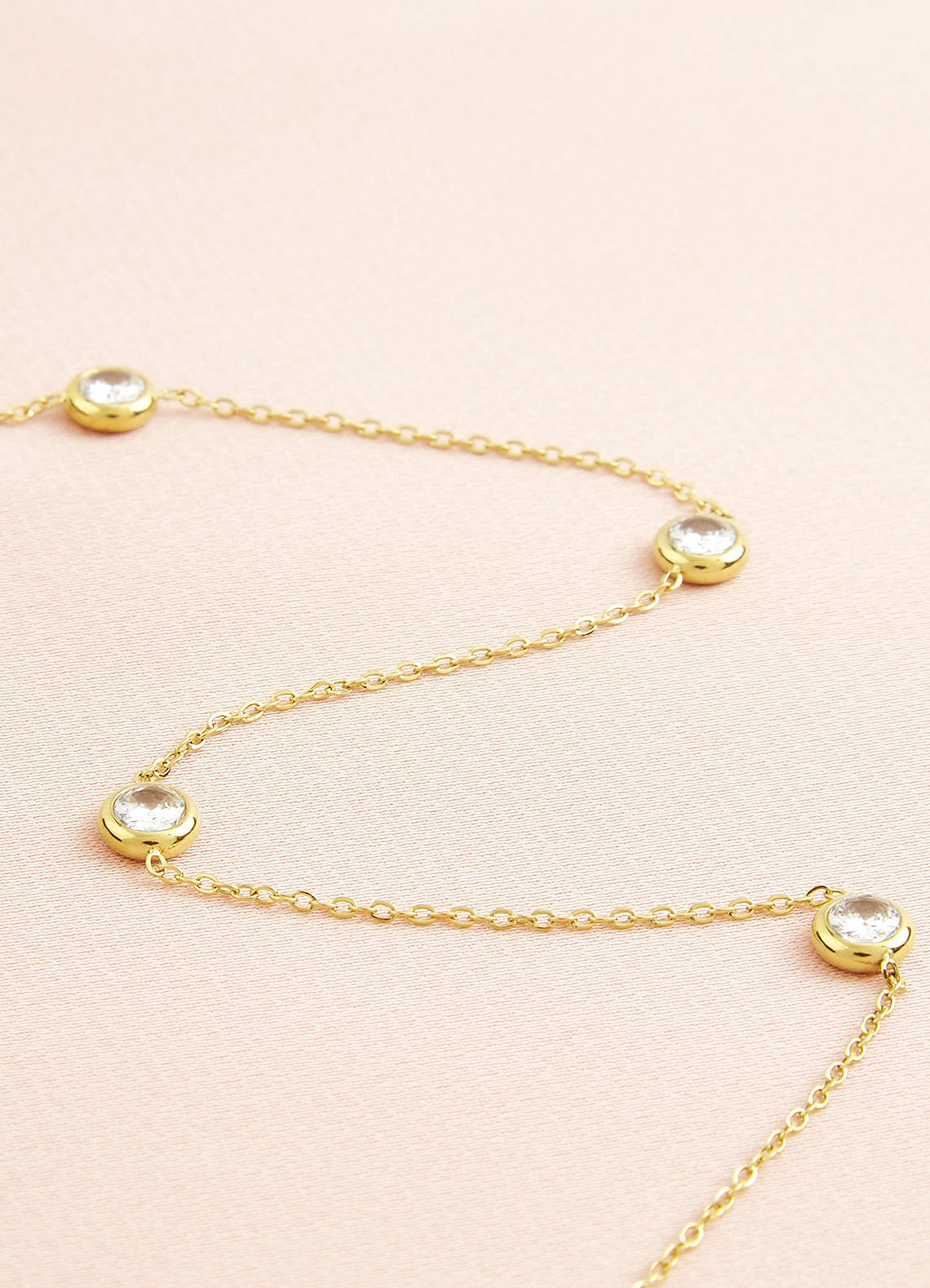 Bezel Rhinestone Necklace | Azazie