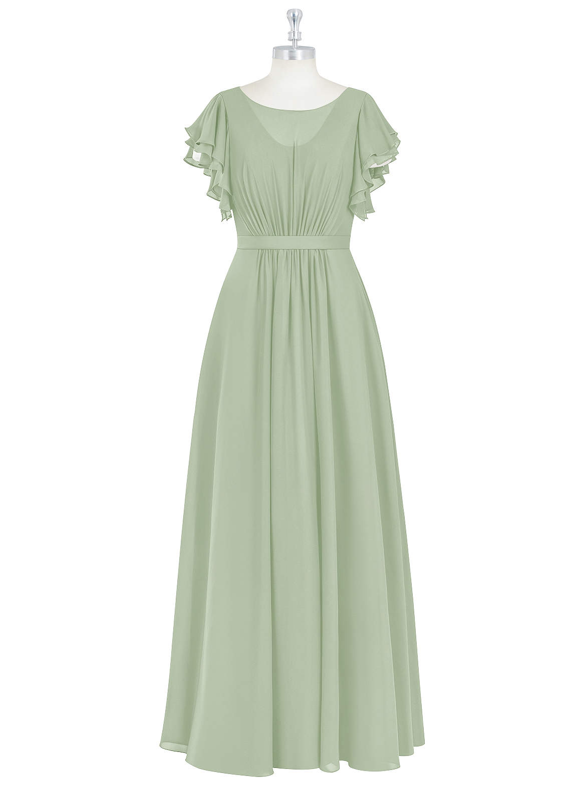 Azazie Daphne Dusty Sage Modest Bridesmaid Dresses | Azazie
