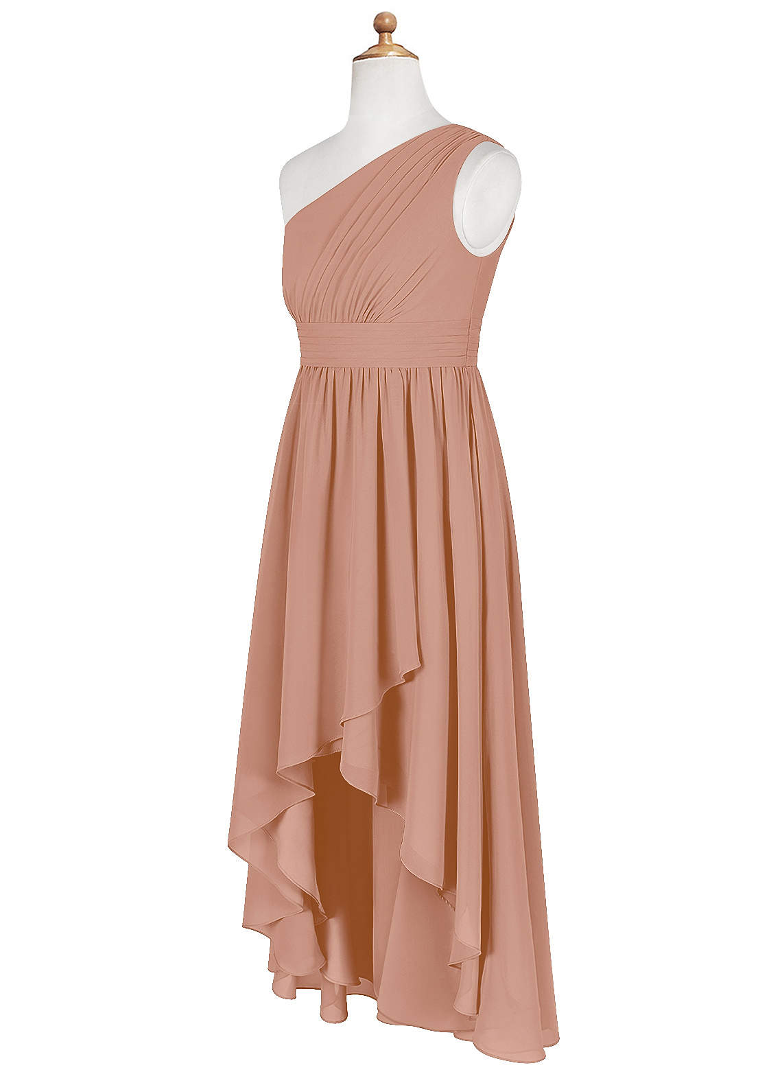 Champagne Rose Azazie Mathilda Junior Junior Bridesmaid Dresses | Azazie