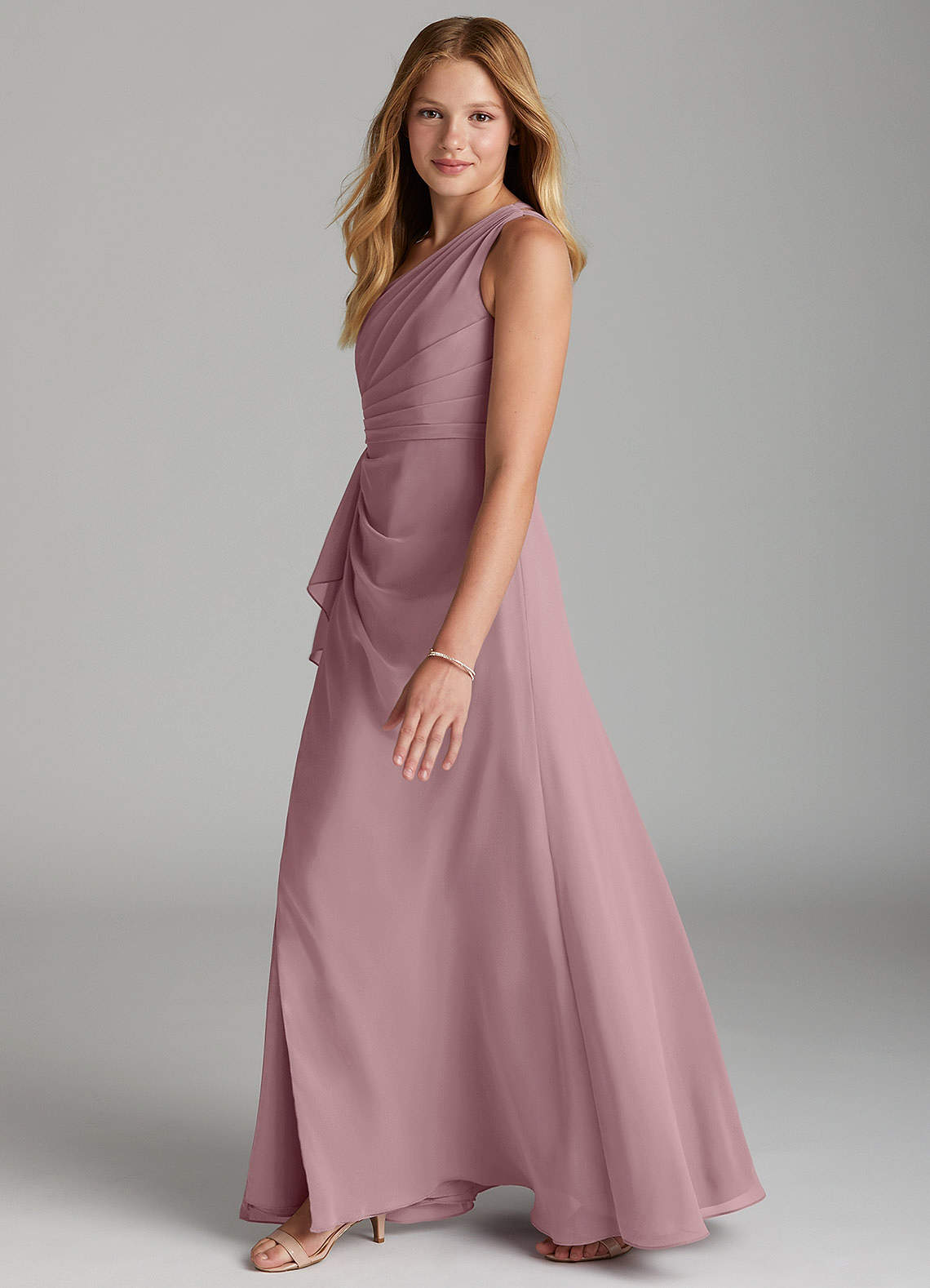 Azazie Maive Junior Bridesmaid Dress in Dusty Rose | Azazie