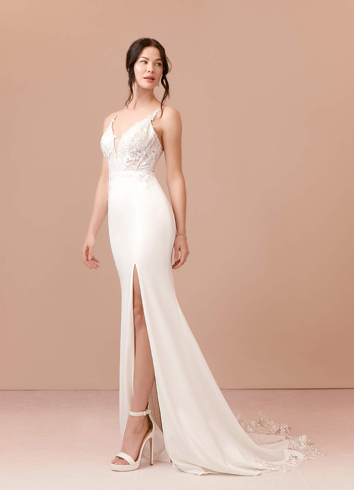 Diamond White/Champagne Azazie Annalize Diamond White Champagne Mermaid ...