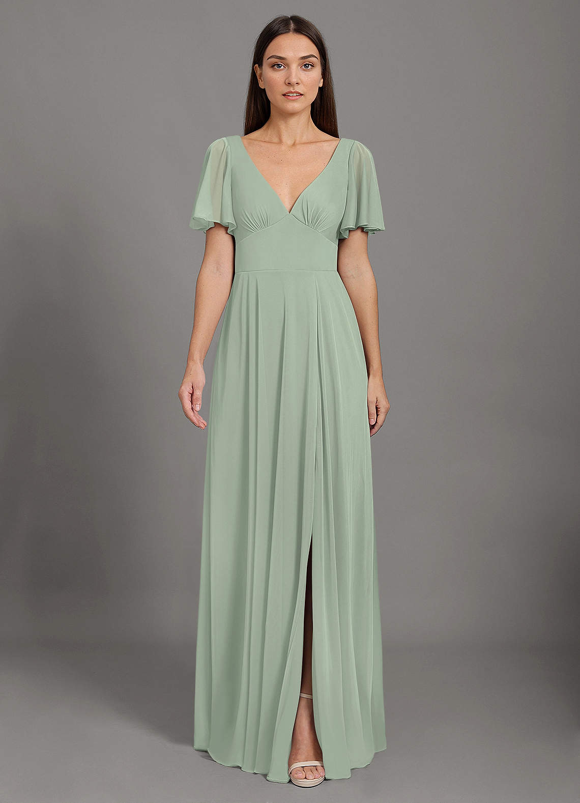 Azazie Kimber Dusty Sage Bridesmaid Dresses | Azazie UK