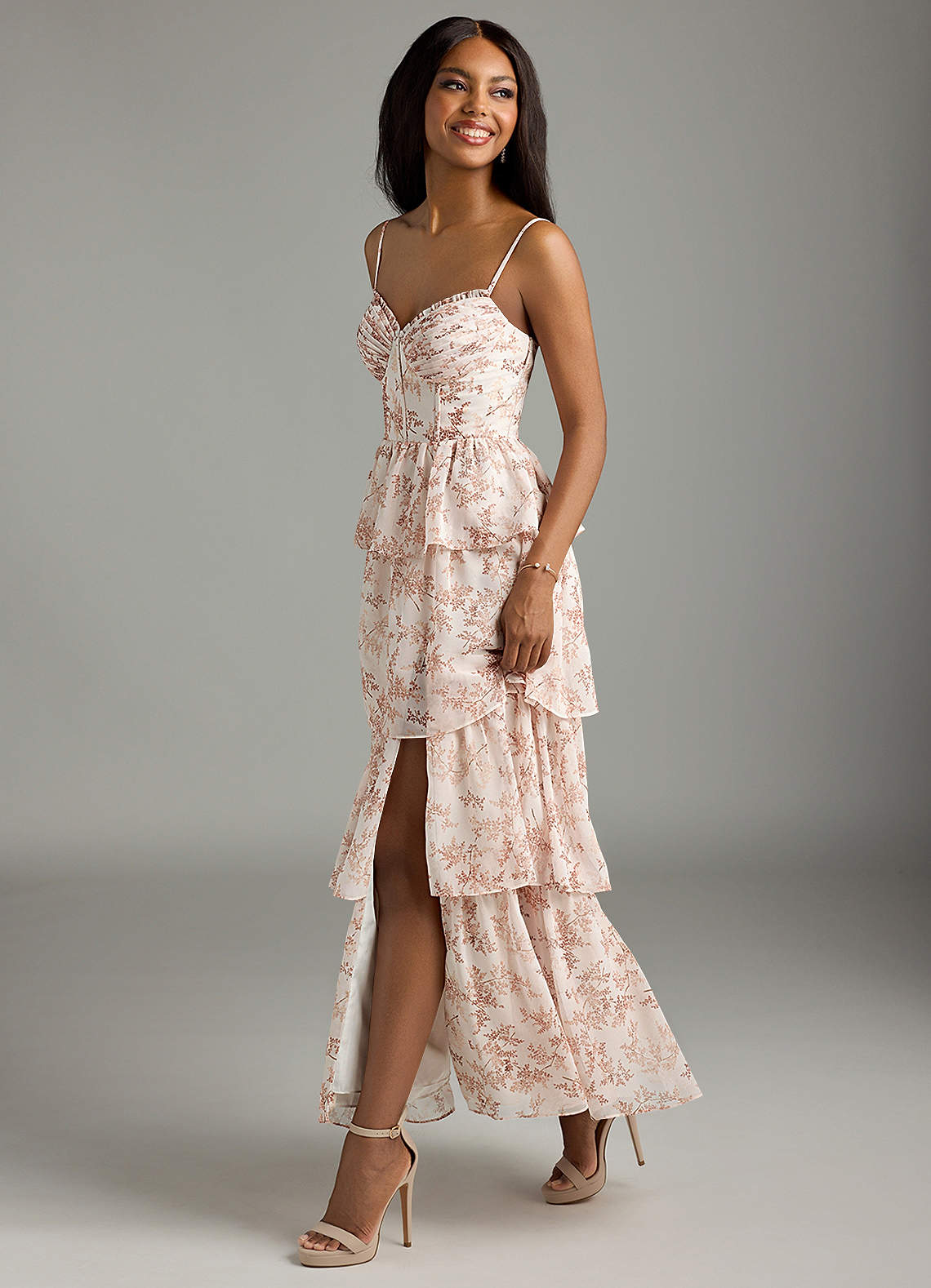 Azazie Kaiden Pink Fern Floral Bridesmaid Dresses | Azazie