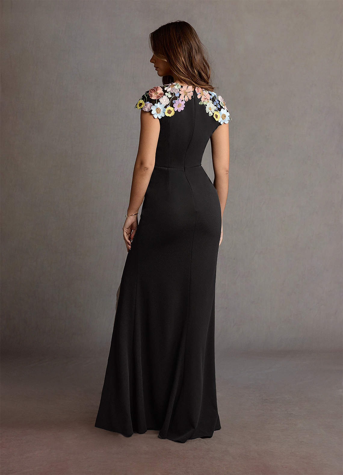 Beatrix Black and Multi Floral Gown Atelier Dresses | Azazie