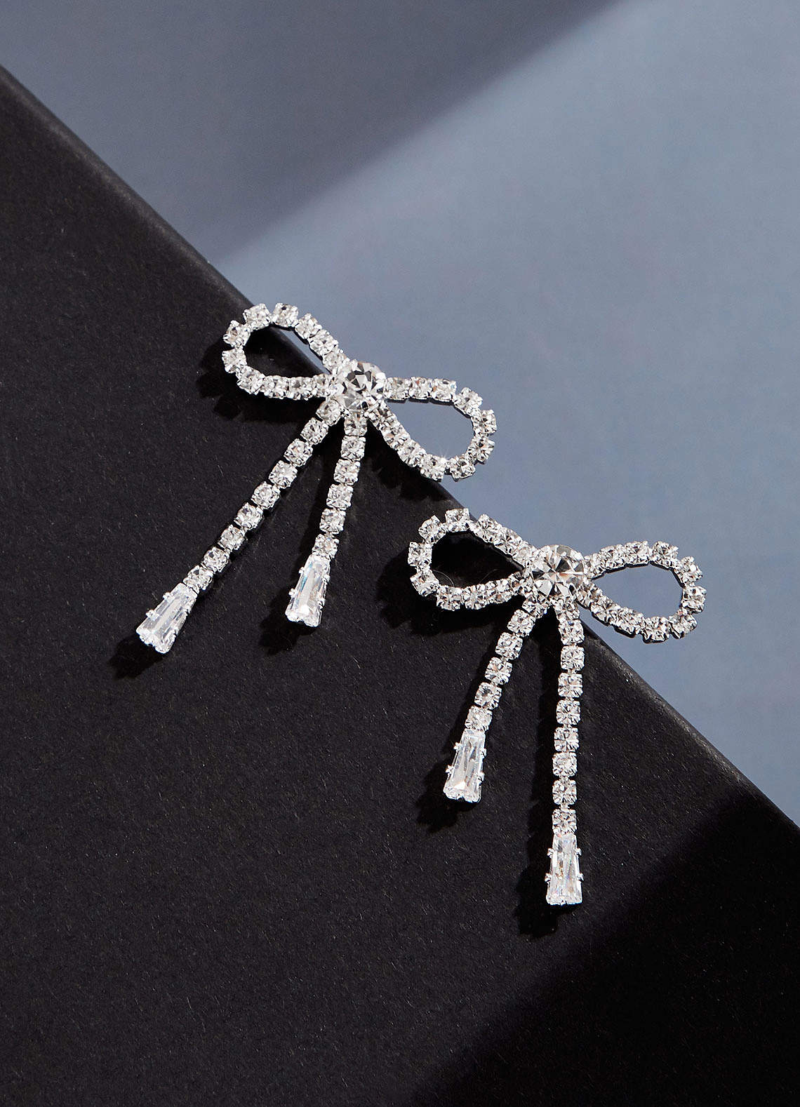 Silver Bow Earrings | Azazie