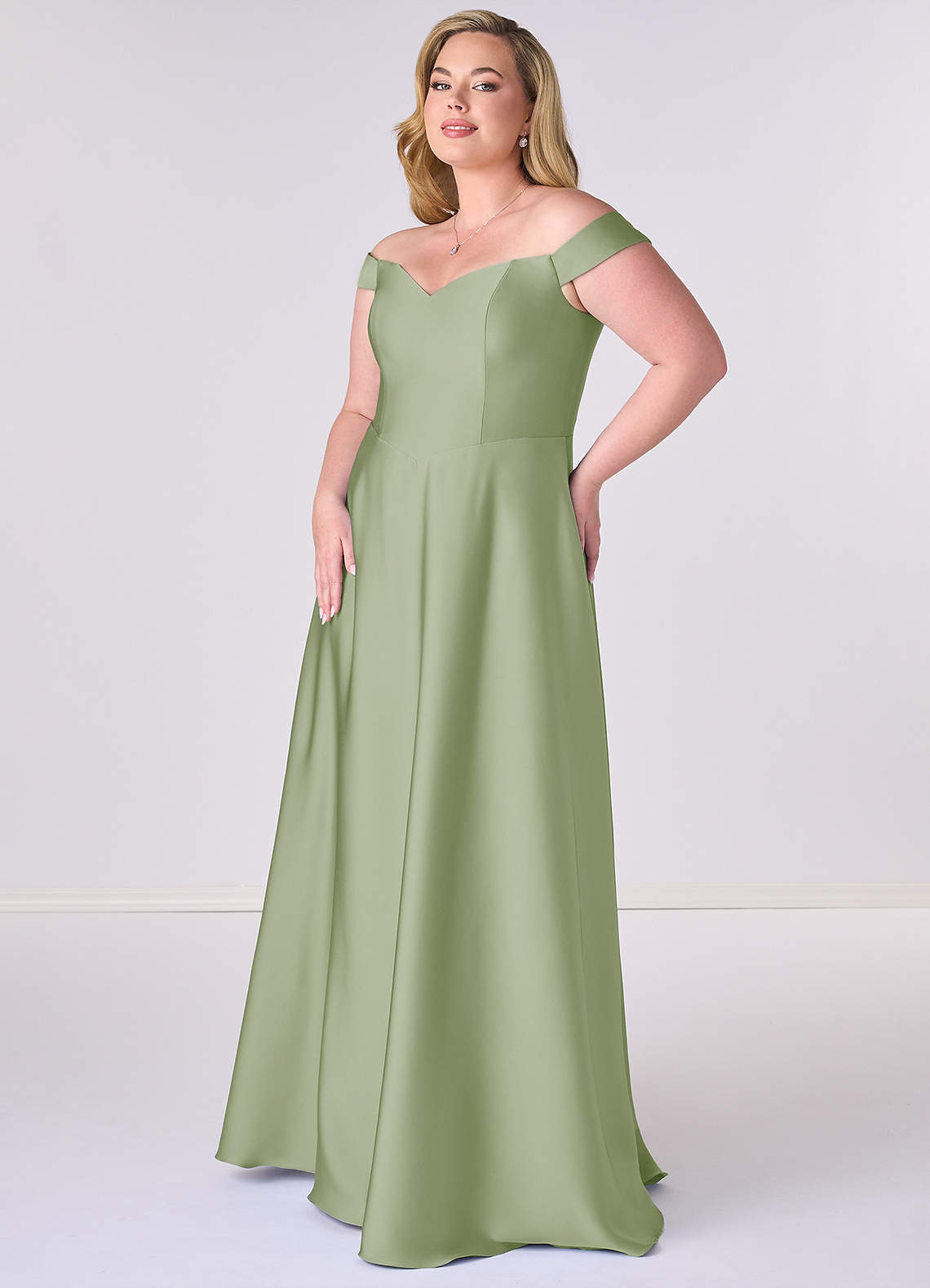 Dusty Sage Barbie™ AZAZIE 1013 Bridesmaid Dresses | Azazie
