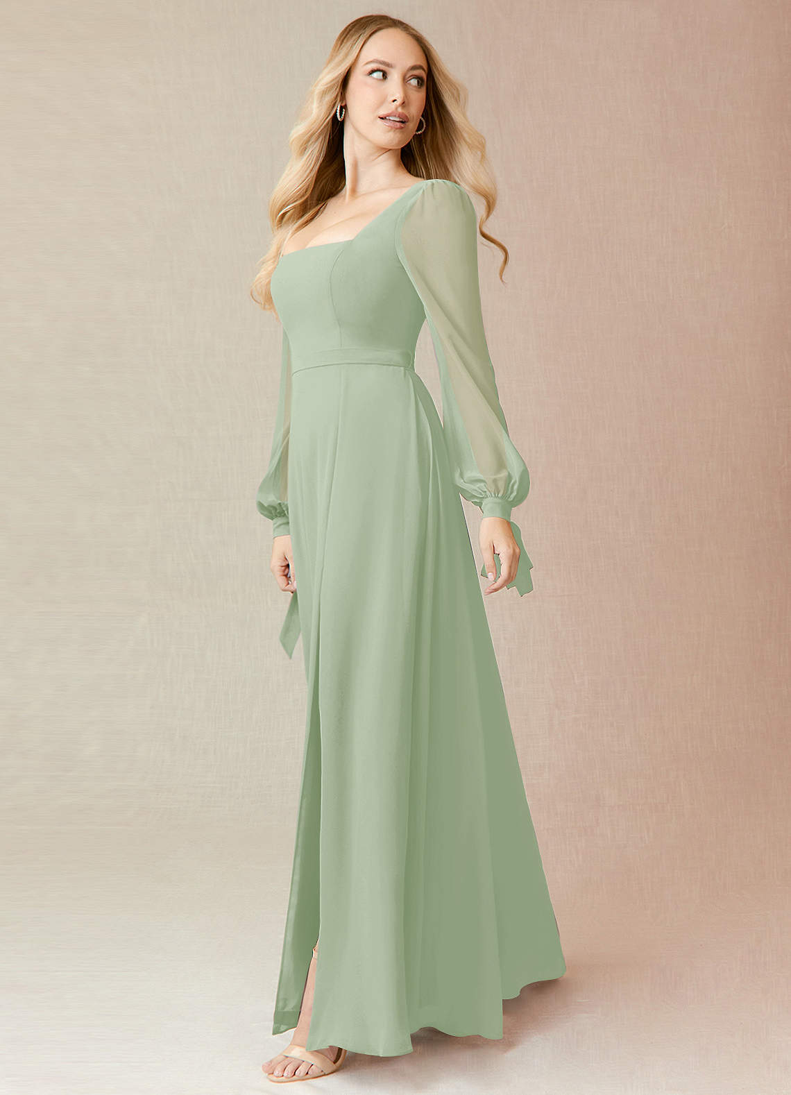 Azazie Leonia Dusty Sage Bridesmaid Dresses | Azazie