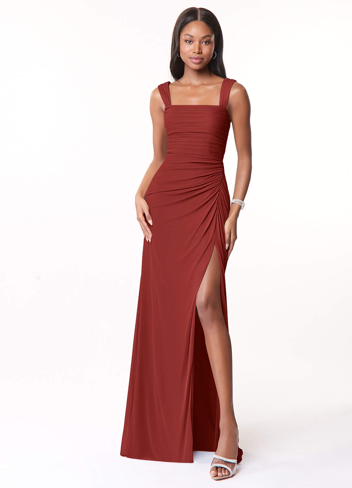 Rust Azazie Jesaphine Bridesmaid Dresses | Azazie
