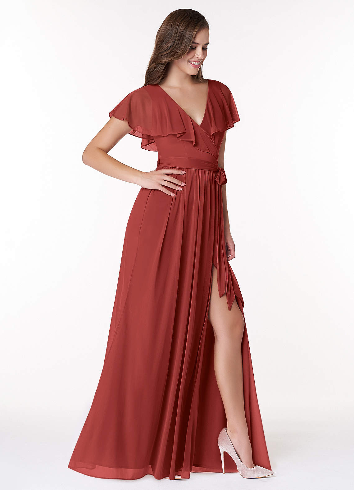 Rust Azazie Jael Bridesmaid Dresses | Azazie