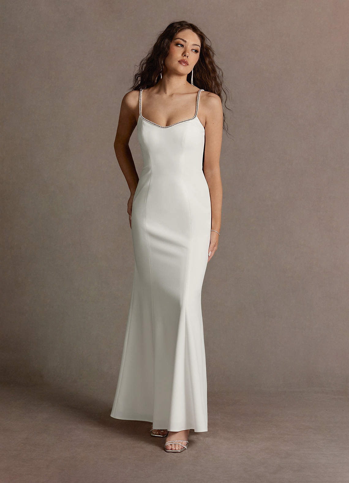 Lucy White Rhinestone Maxi Dress Atelier Dresses | Azazie