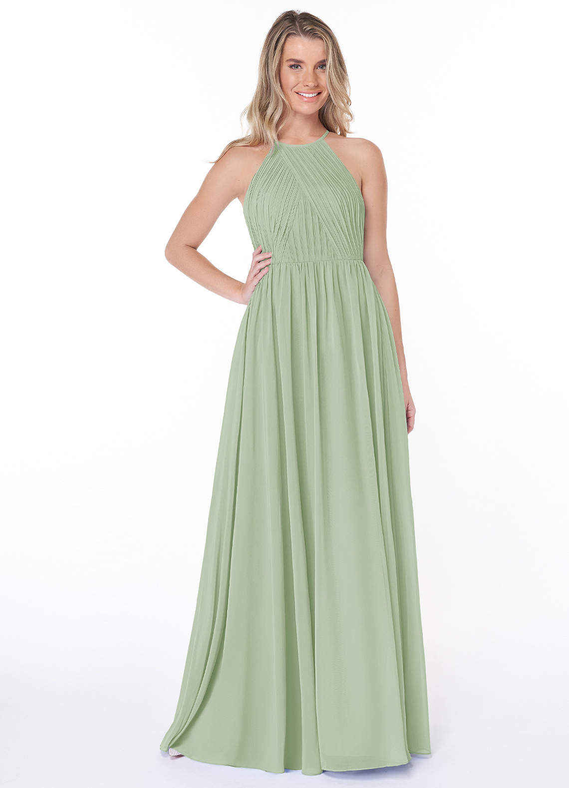 Dusty Sage Azazie Joy Bridesmaid Dresses | Azazie