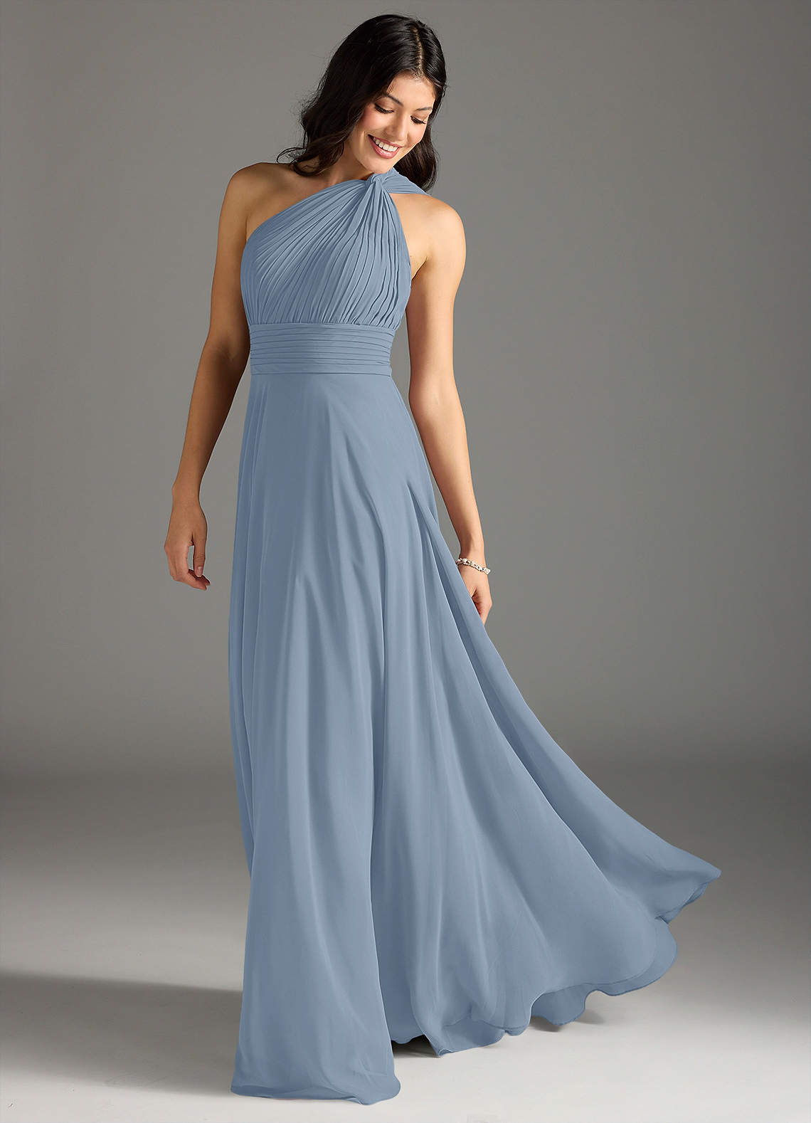 Azazie Charlize Dusty Blue Bridesmaid Dresses | Azazie