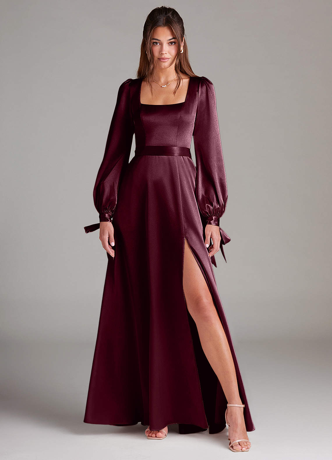Azazie Leonia Cabernet Bridesmaid Dresses | Azazie