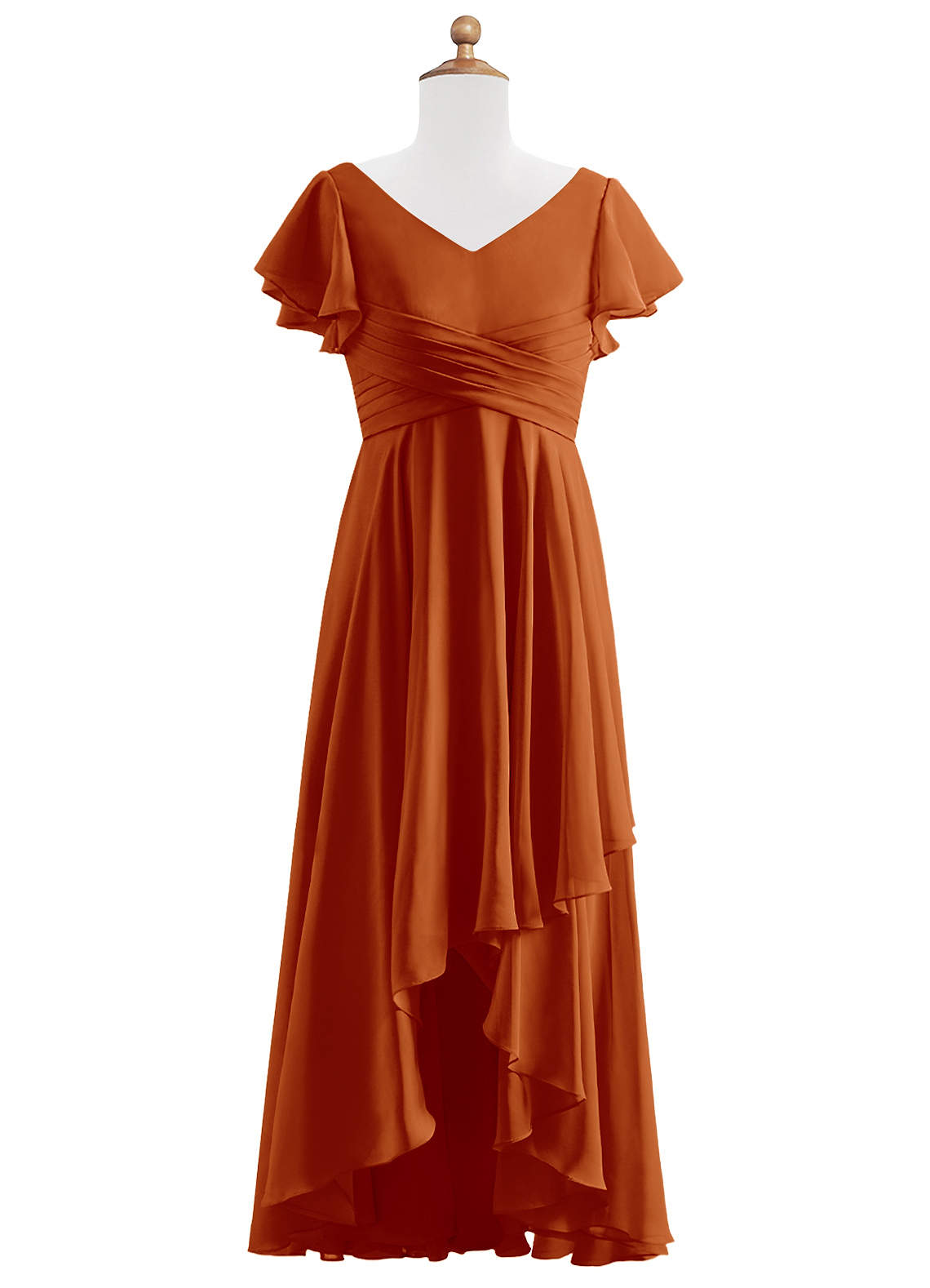 Azazie Caria Junior Bridesmaid Dress in Paprika | Azazie