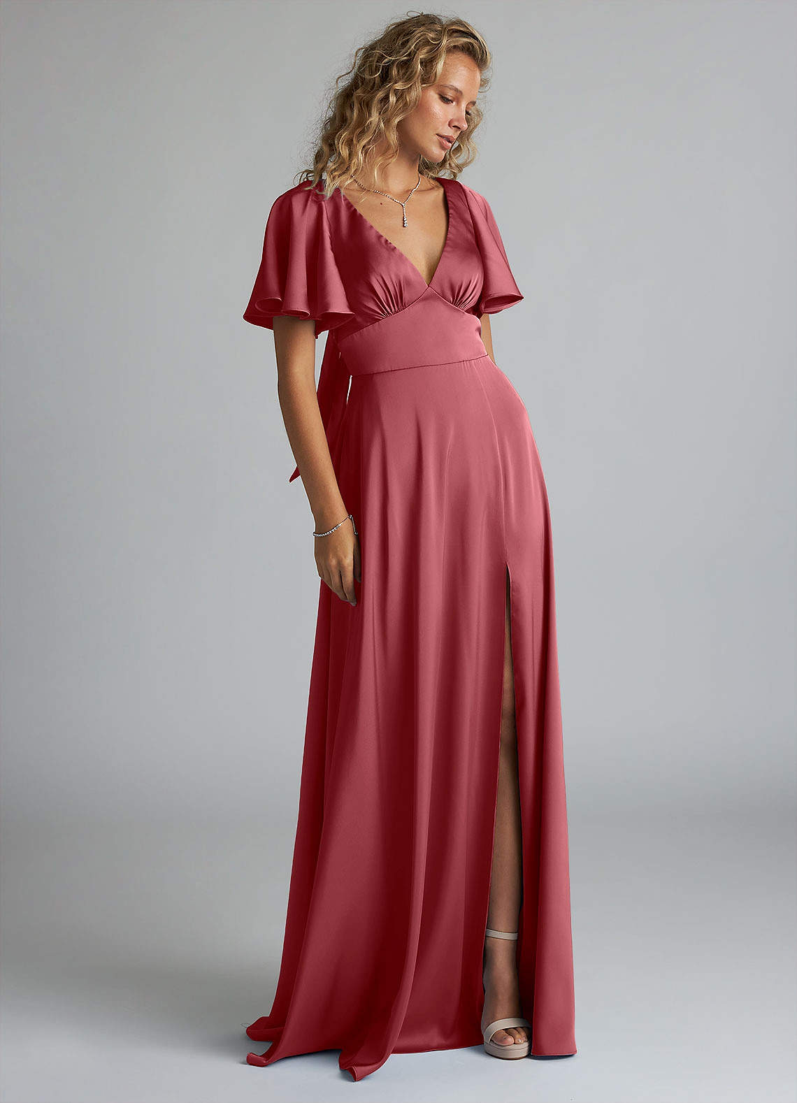 Azazie Kimber Desert Rose Bridesmaid Dresses | Azazie