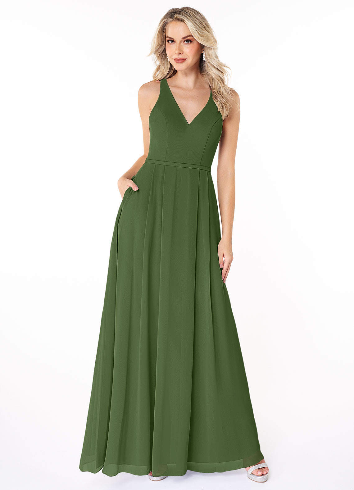 Azazie Mimi Olive Bridesmaid Dresses | Azazie