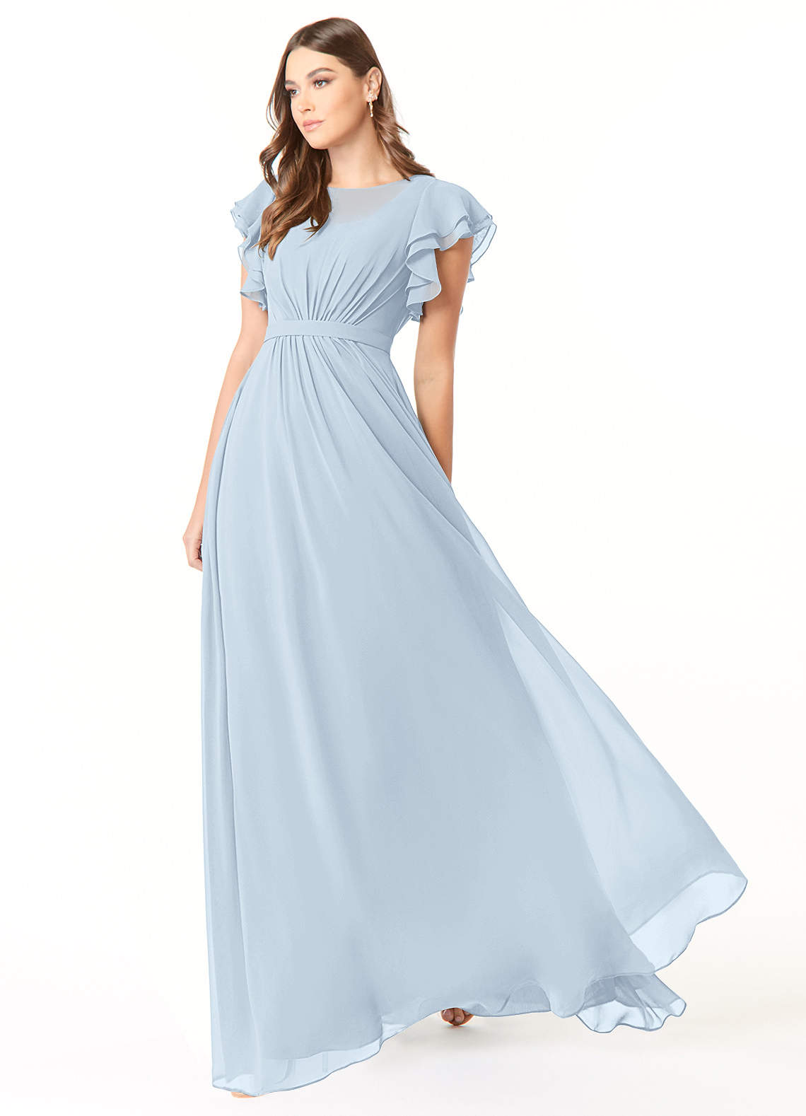 Mist Azazie Daphne Modest Bridesmaid Dresses | Azazie