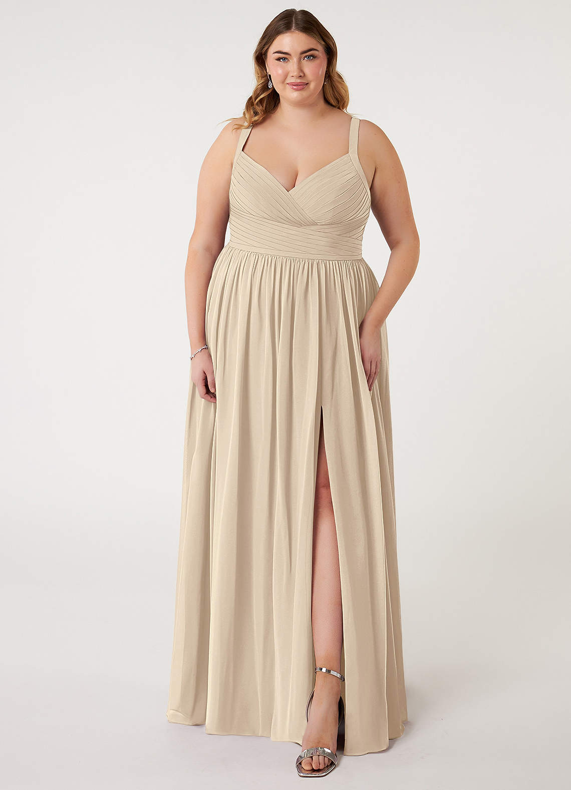 Azazie Chanel Champagne Bridesmaid Dresses | Azazie