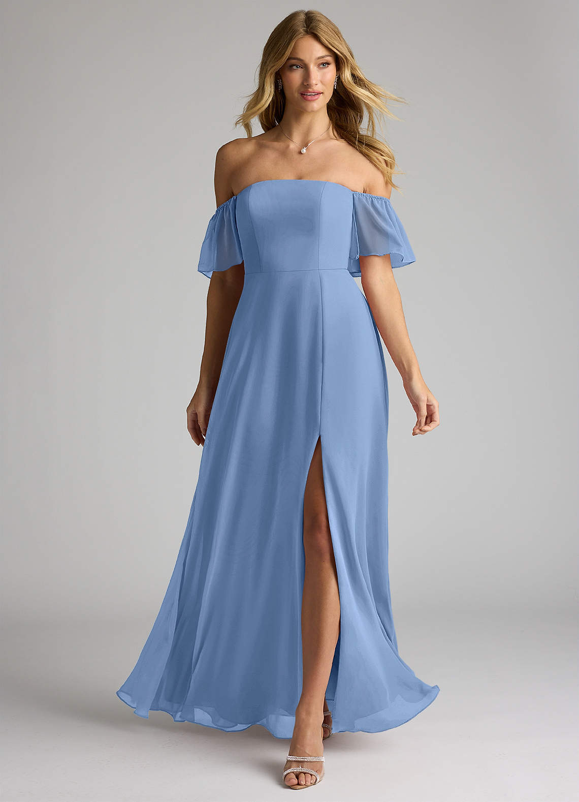 Azazie Sue Steel Blue Bridesmaid Dresses | Azazie
