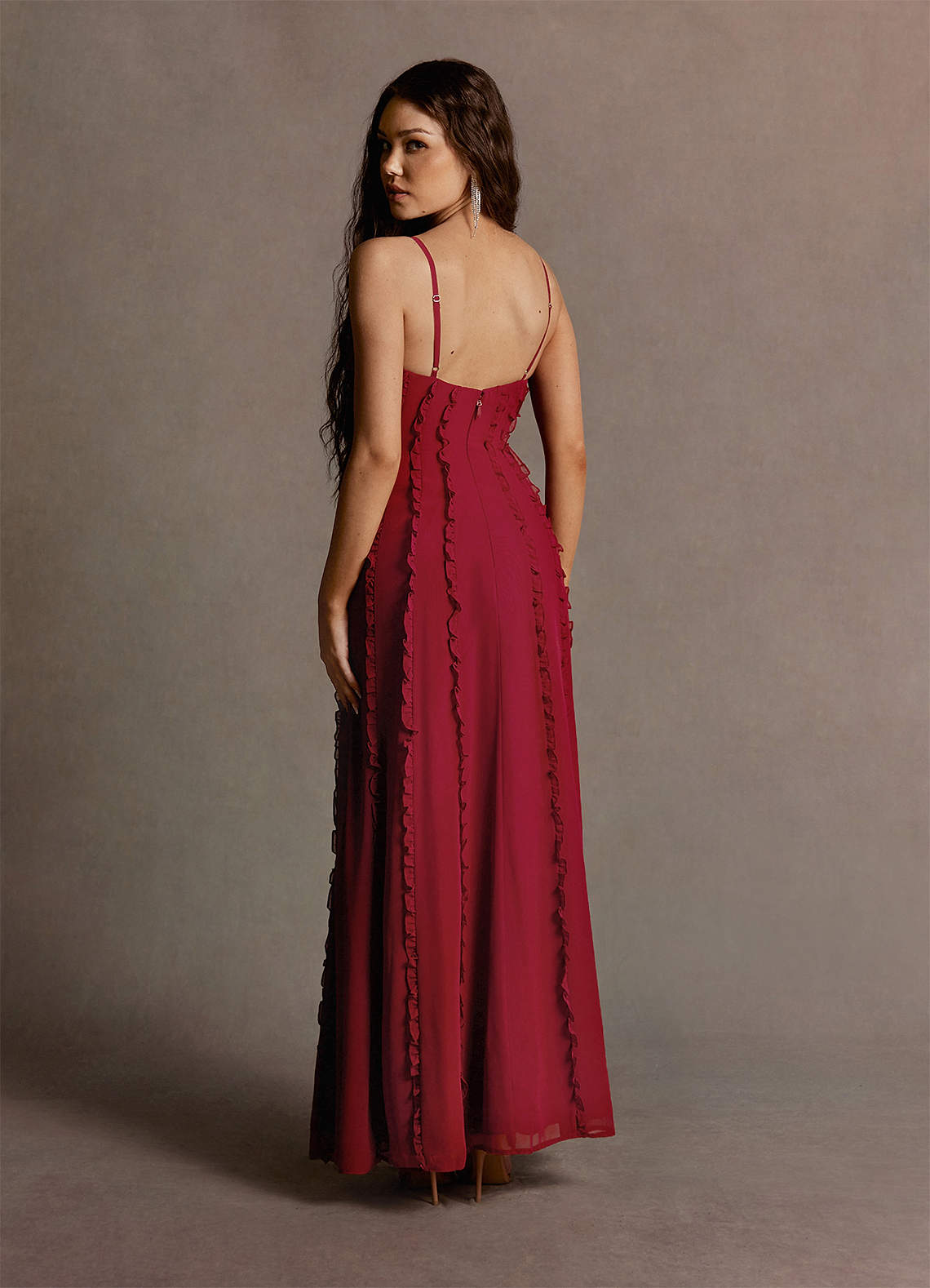Meghan Ruby Red Maxi Dress Atelier Dresses | Azazie