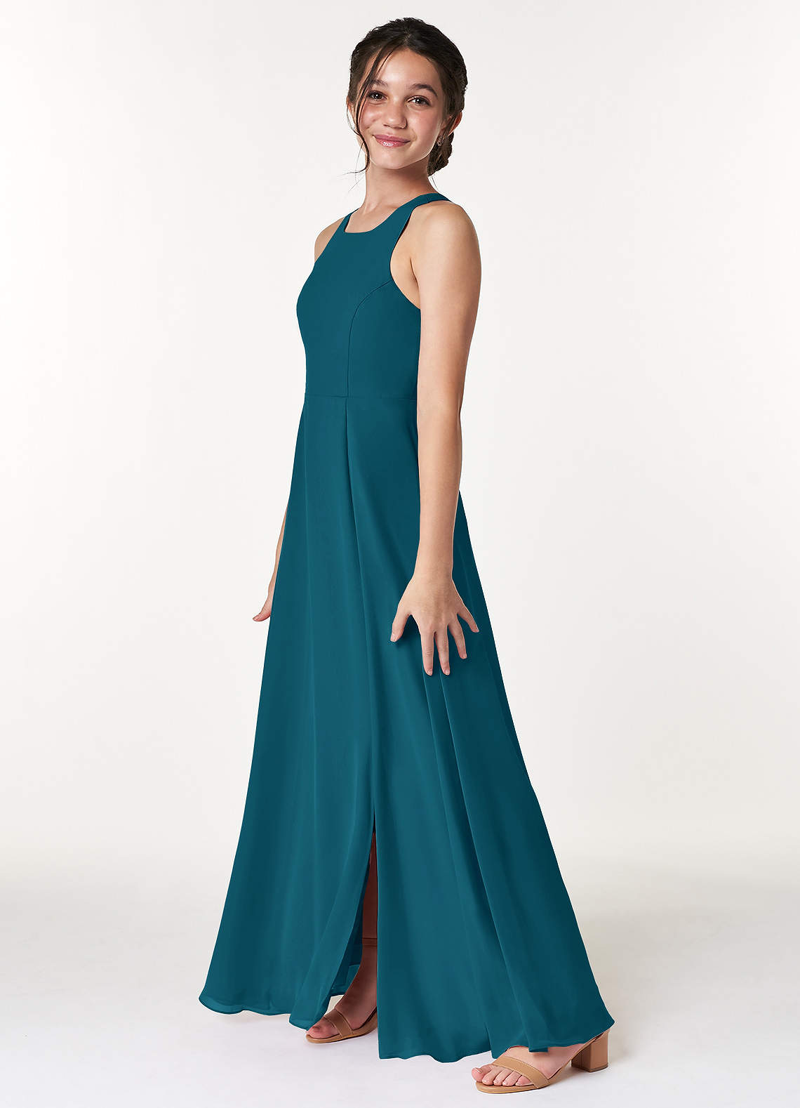 Ink Blue Azazie Bellatrix JBD Junior Bridesmaid Dresses | Azazie