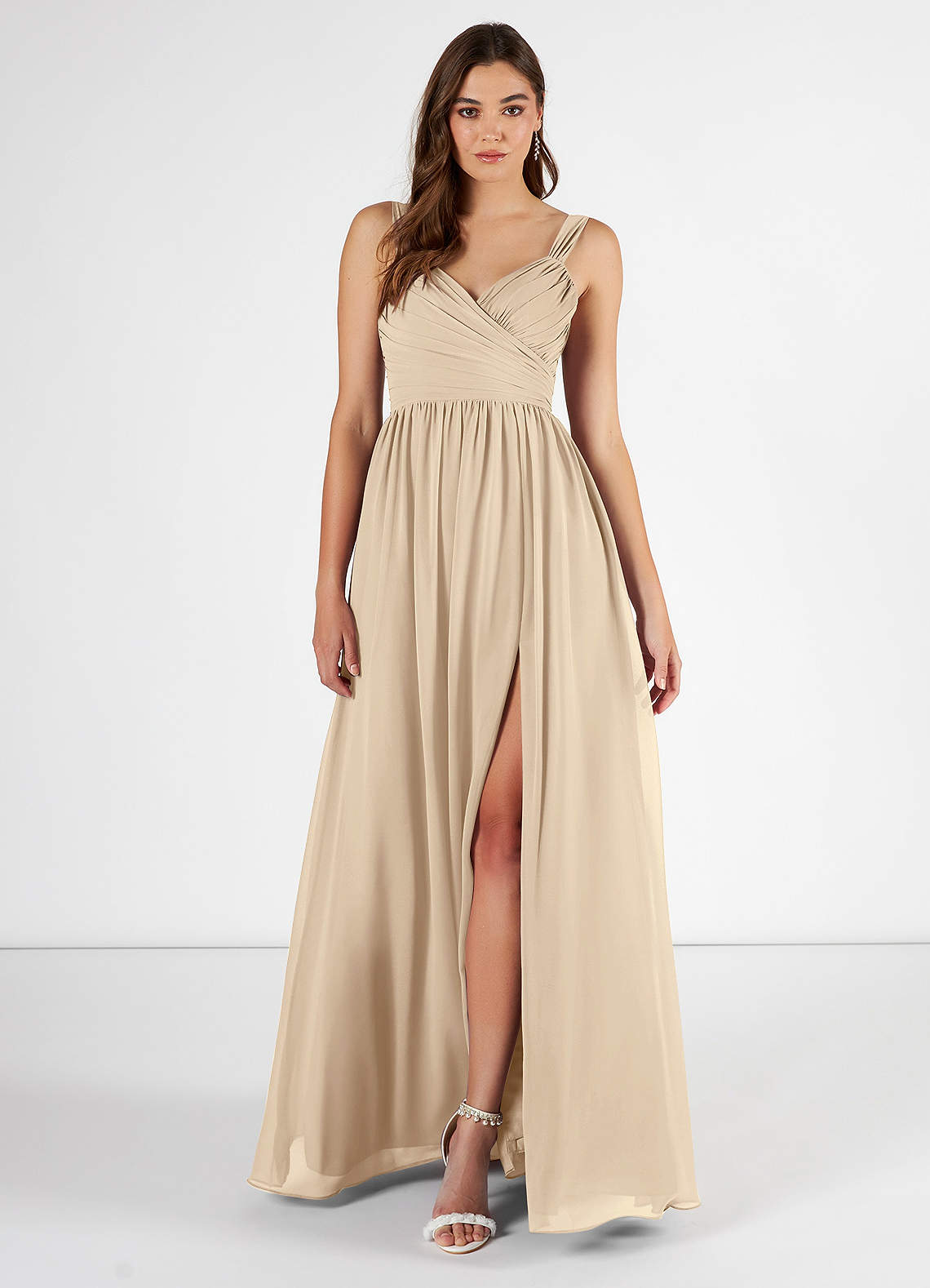 Champagne Azazie Aziza Bridesmaid Dresses | Azazie
