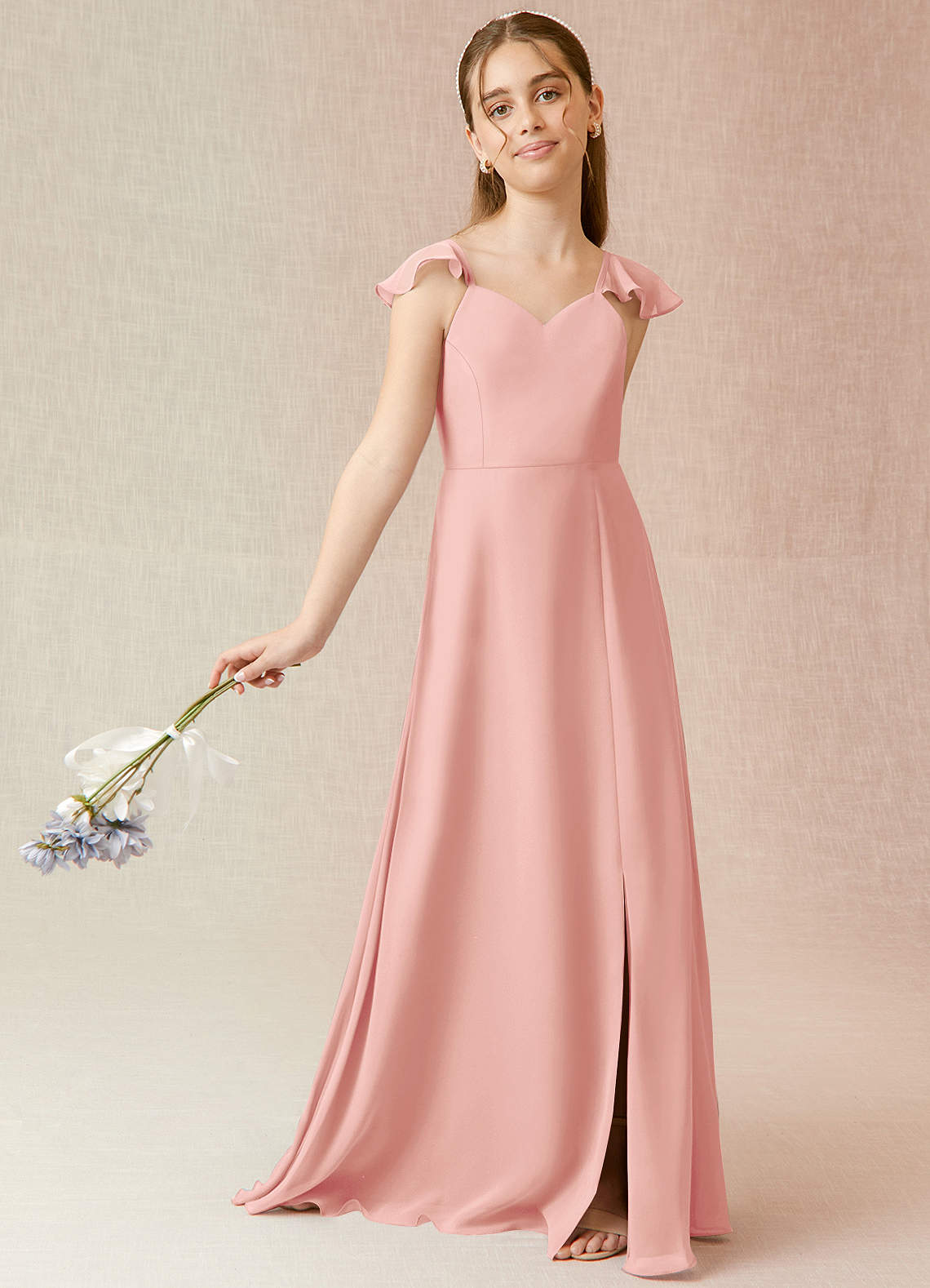 Azazie Everett Junior Bridesmaid Dress in Rosette | Azazie