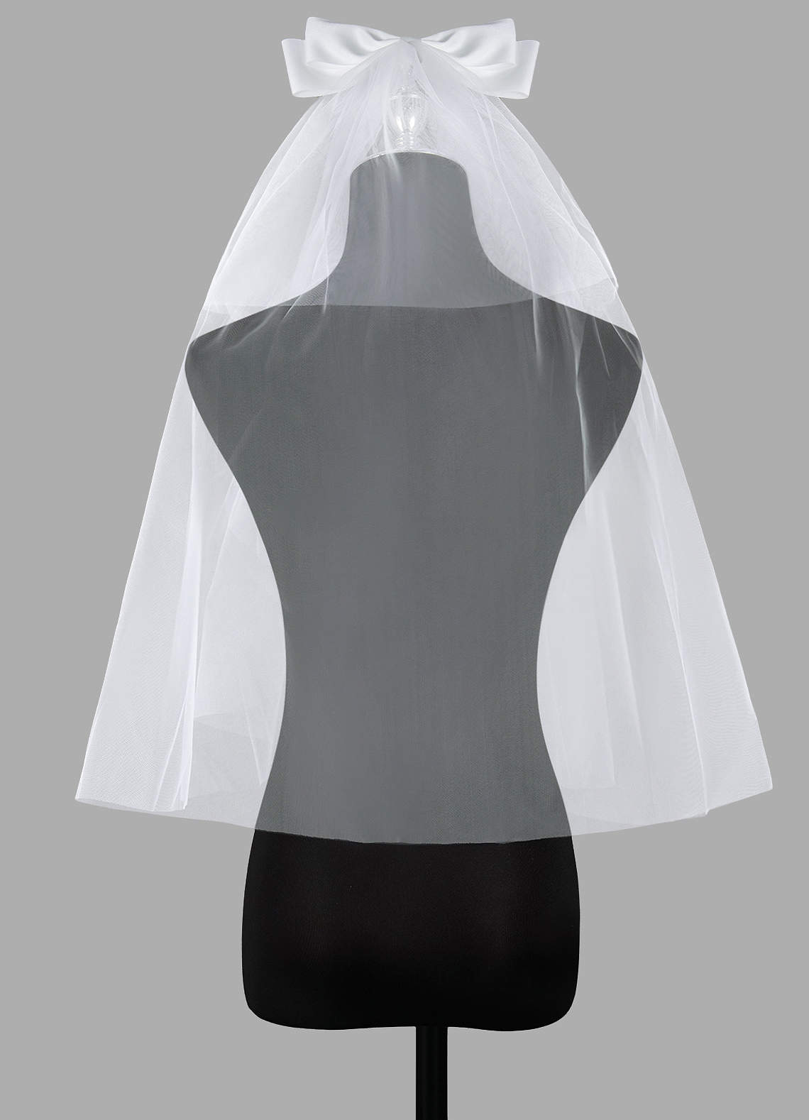 Double Satin Bow Short Veil | Azazie