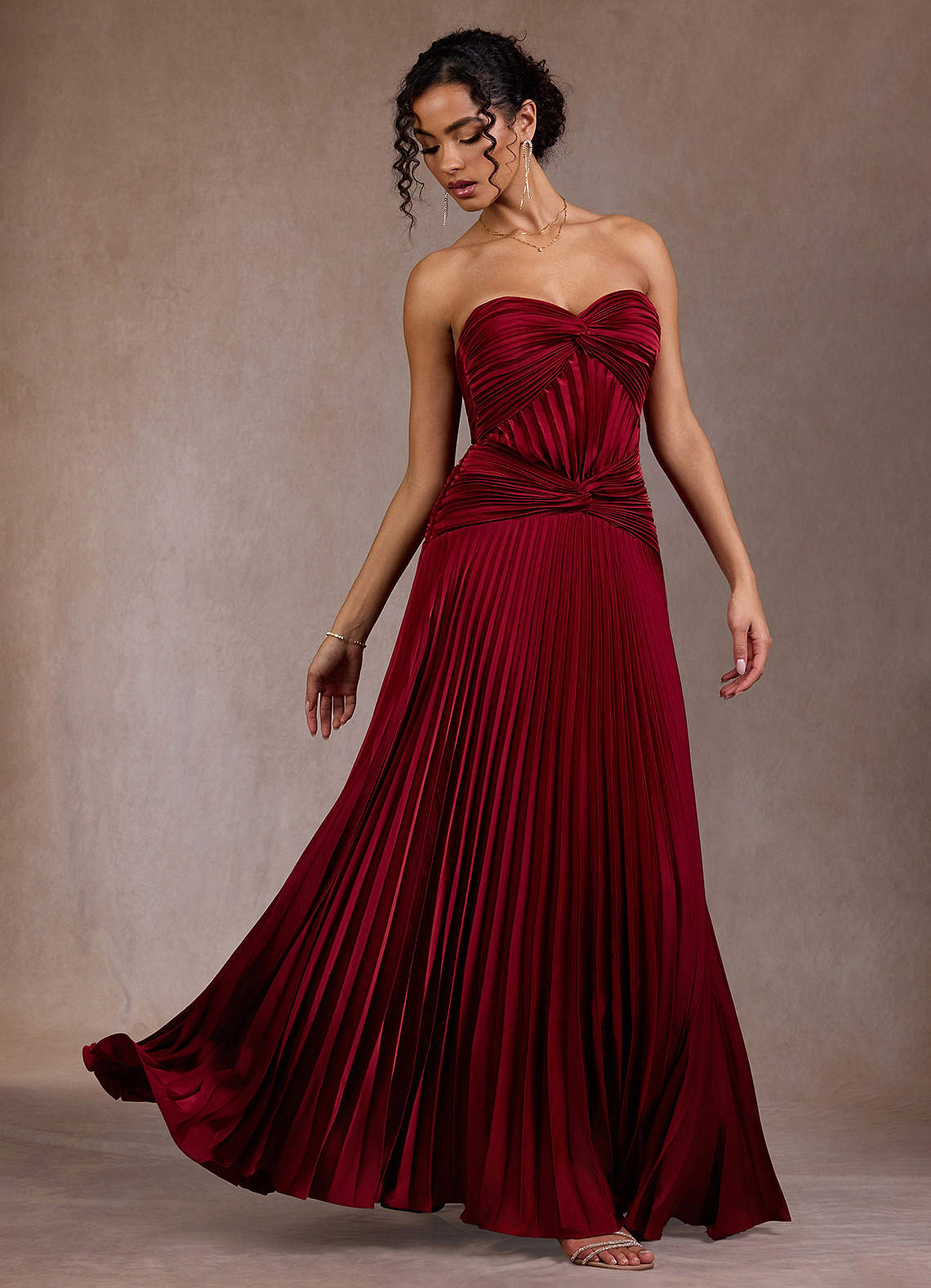 Klara Ruby Red Maxi Dress | Azazie UK