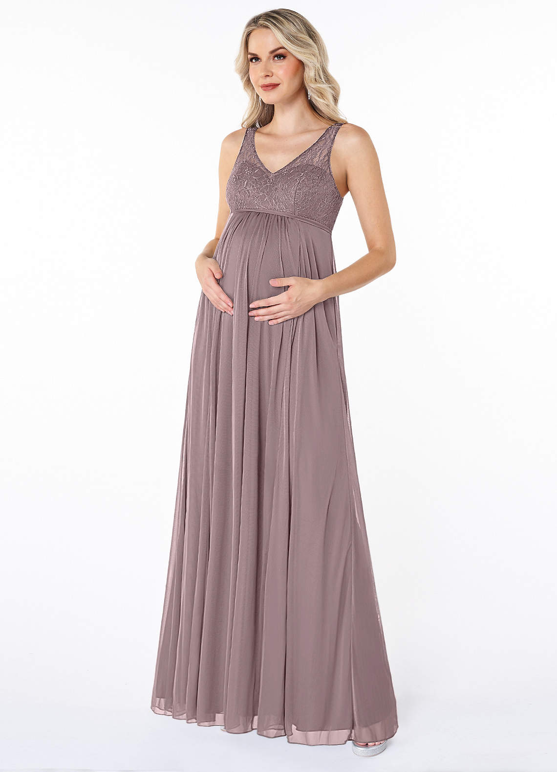 Dusk Azazie Andrea Maternity Bridesmaid Dresses | Azazie