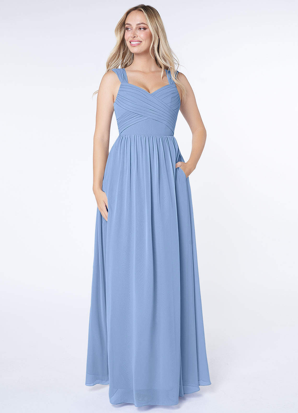Steel Blue Azazie Raine Bridesmaid Dresses | Azazie