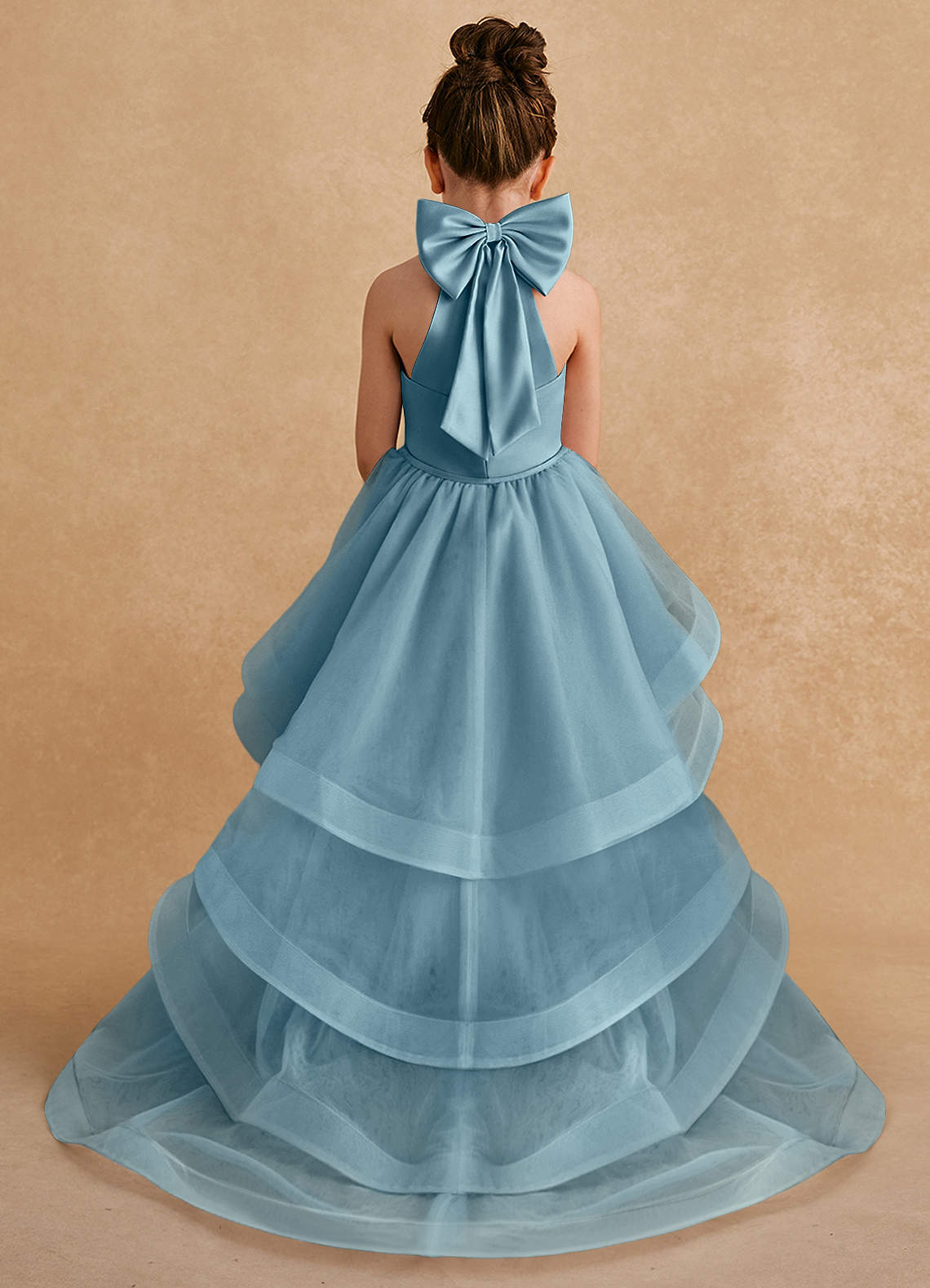 Azazie Bev Moody Blue A-Line Convertible Tulle Dress | Azazie