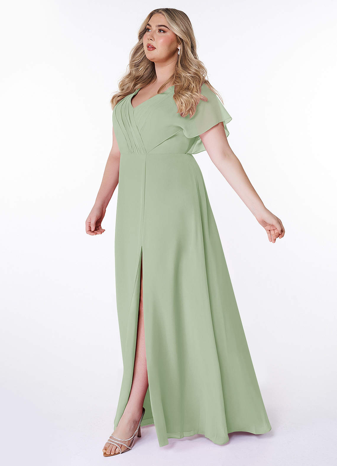 Dusty Sage Azazie Rylee Bridesmaid Dresses | Azazie