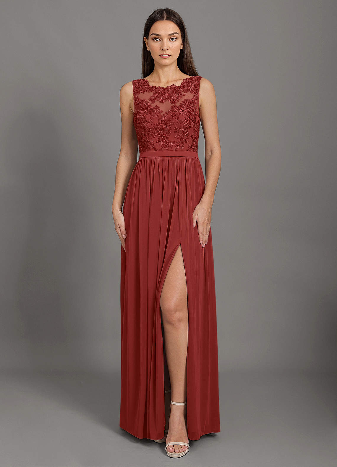 Azazie Elly Rust Bridesmaid Dresses | Azazie