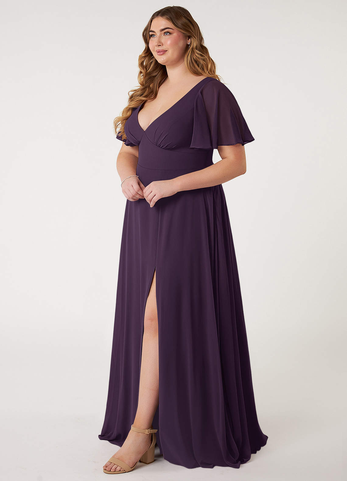 Plum Azazie Kimber Bridesmaid Dresses | Azazie