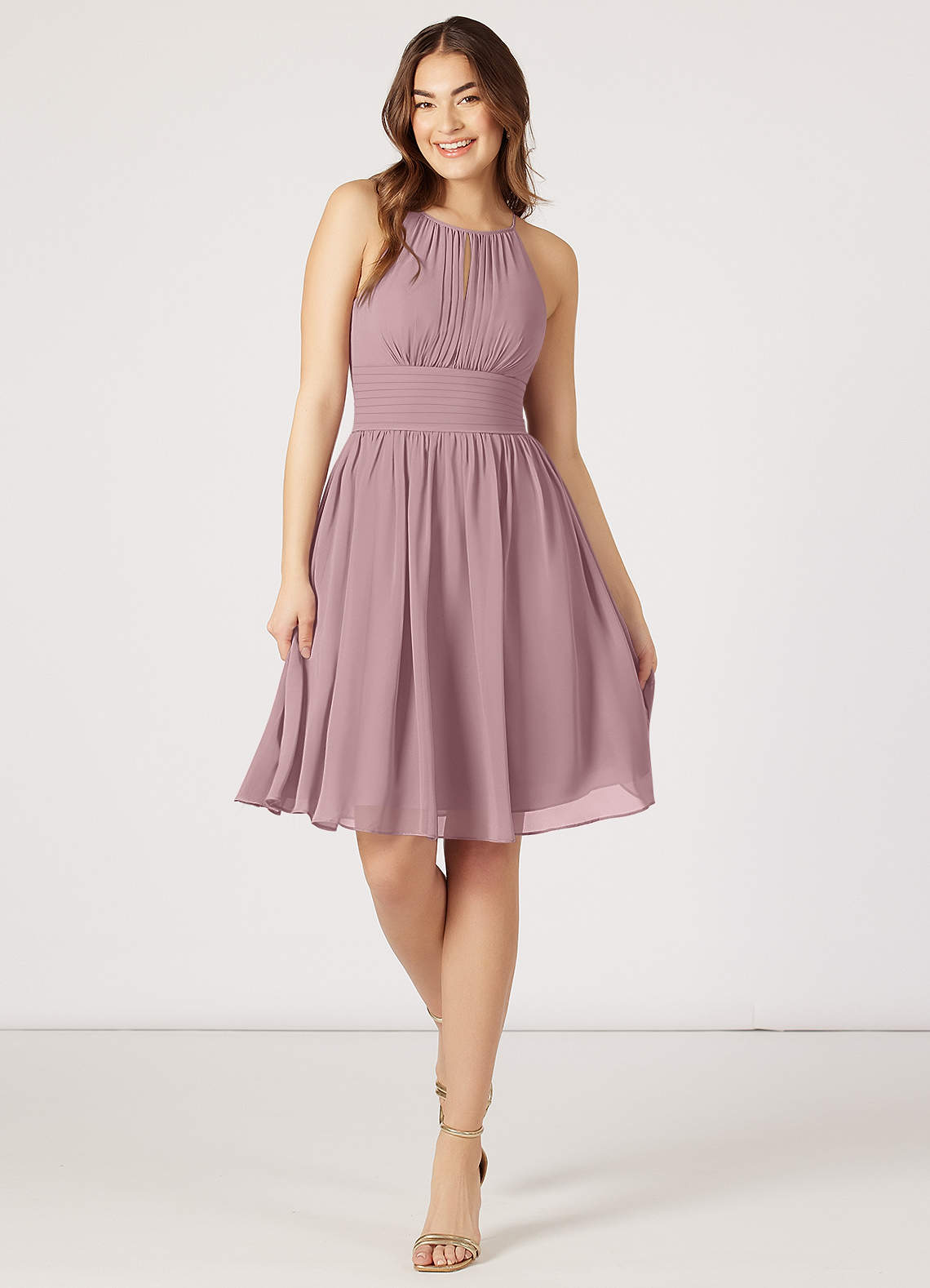 Dusty Rose Azazie Siobhan Bridesmaid Dresses | Azazie