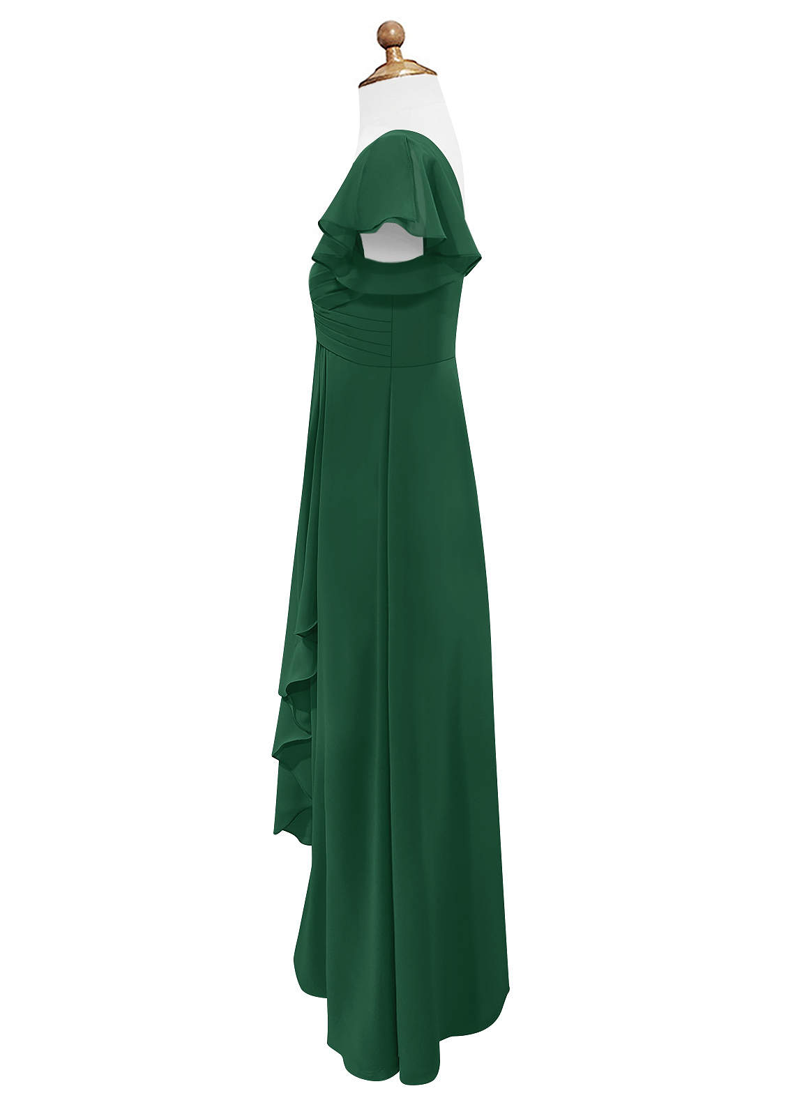 Dark Green Azazie Omari Junior Junior Bridesmaid Dresses | Azazie