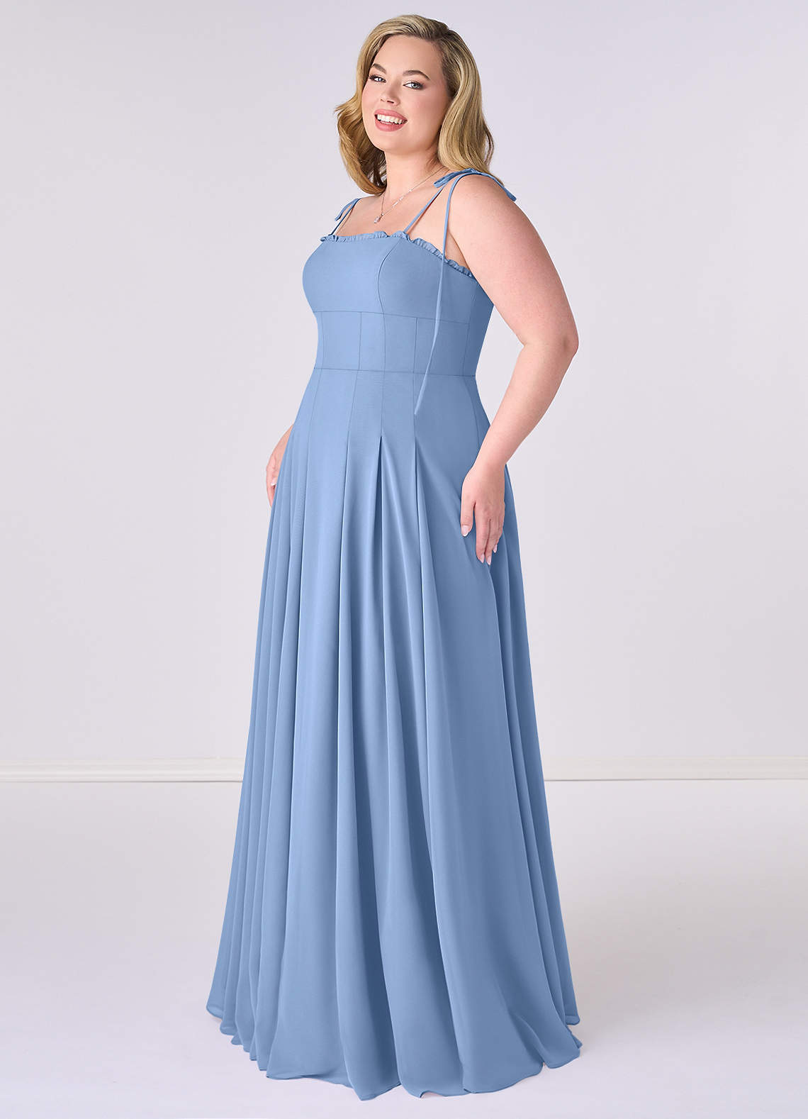 Steel Blue Barbie™ AZAZIE 1014 Bridesmaid Dresses | Azazie