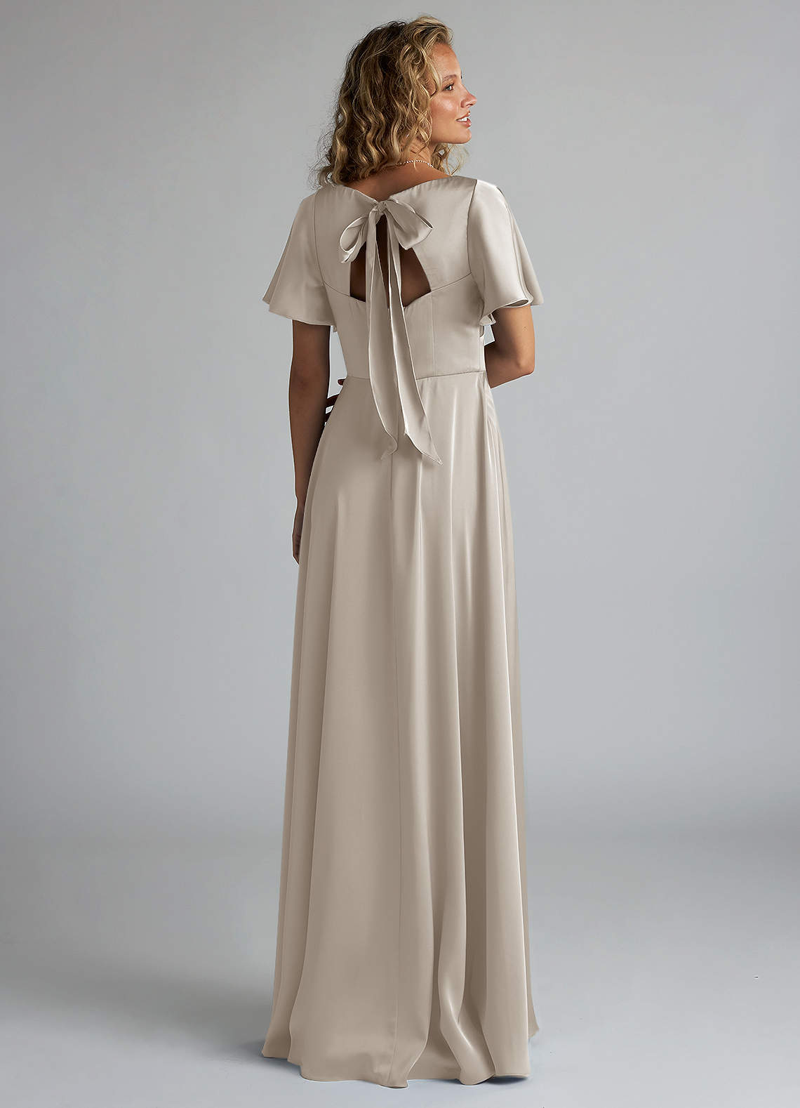 Silver Azazie Kimber Bridesmaid Dresses | Azazie