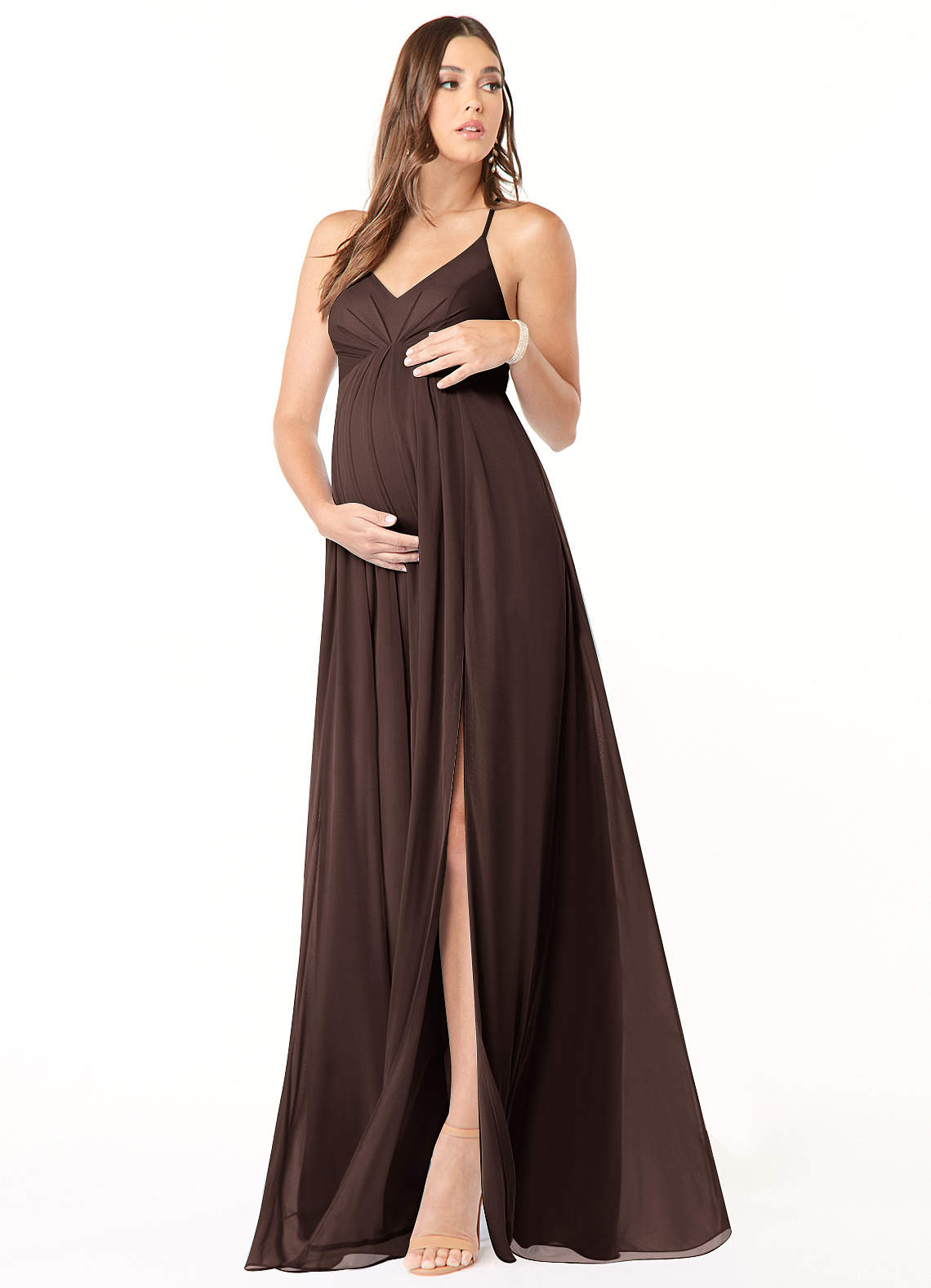 Azazie Annabelle Ganache Maternity Bridesmaid Dresses | Azazie