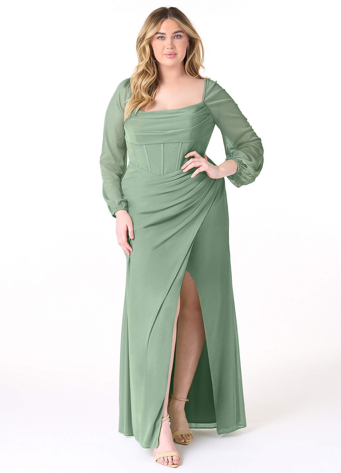 Azazie Charissa Matcha Bridesmaid Dresses | Azazie