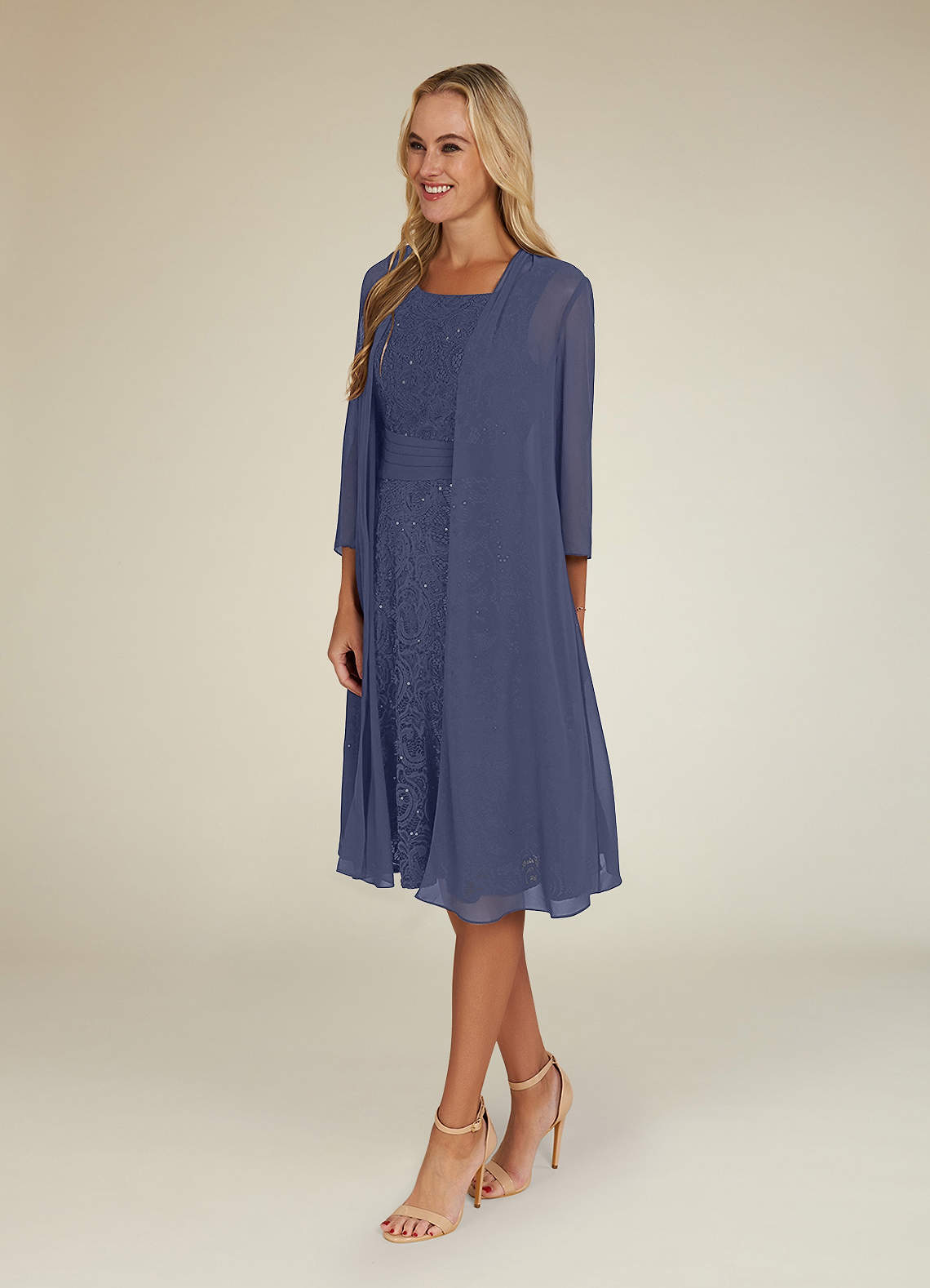 Azazie Beth Stormy A Line Scoop Sequins Chiffon Dress Azazie