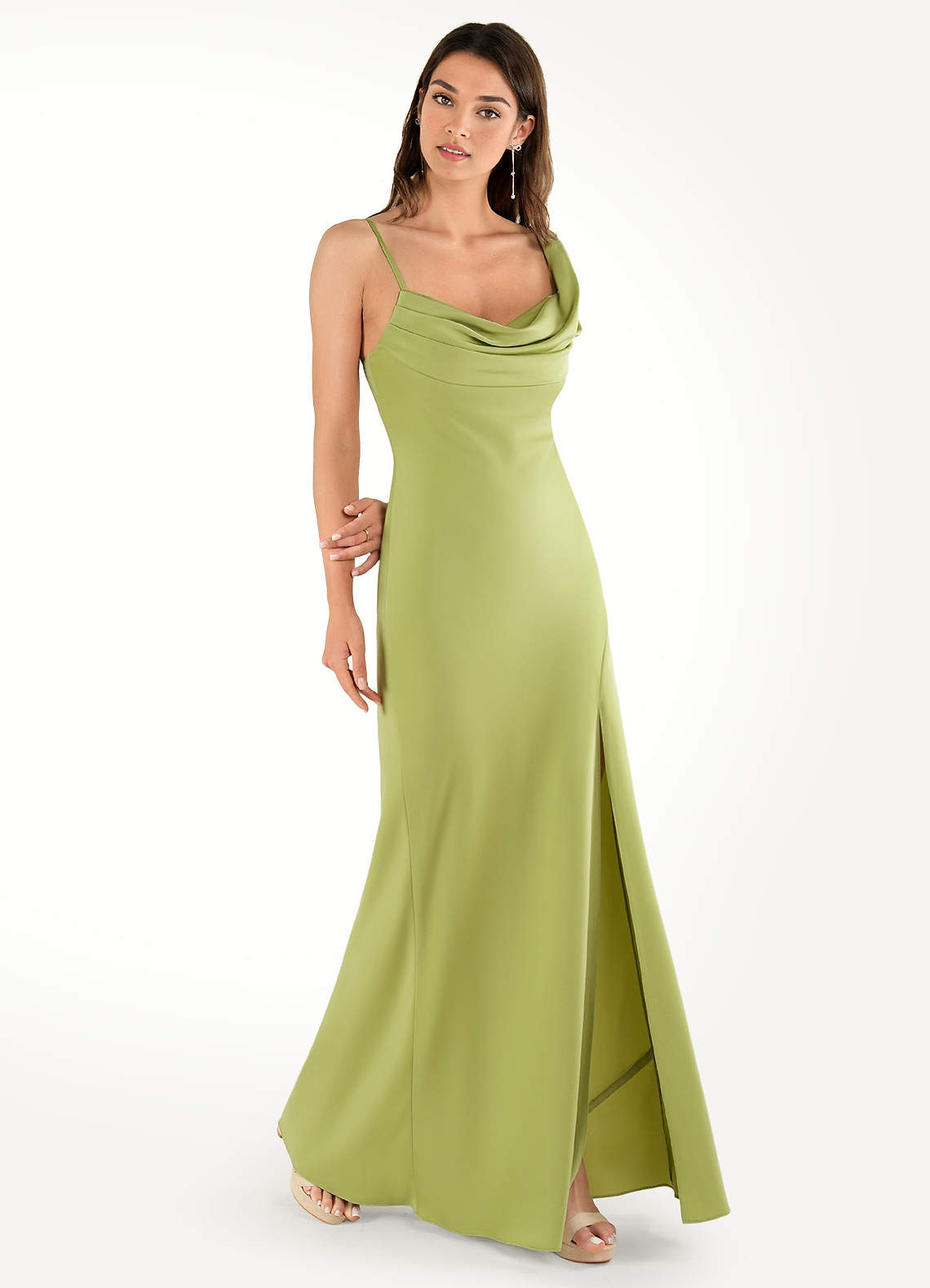 Avery Citron Cowl Maxi Dress Atelier Dresses | Azazie