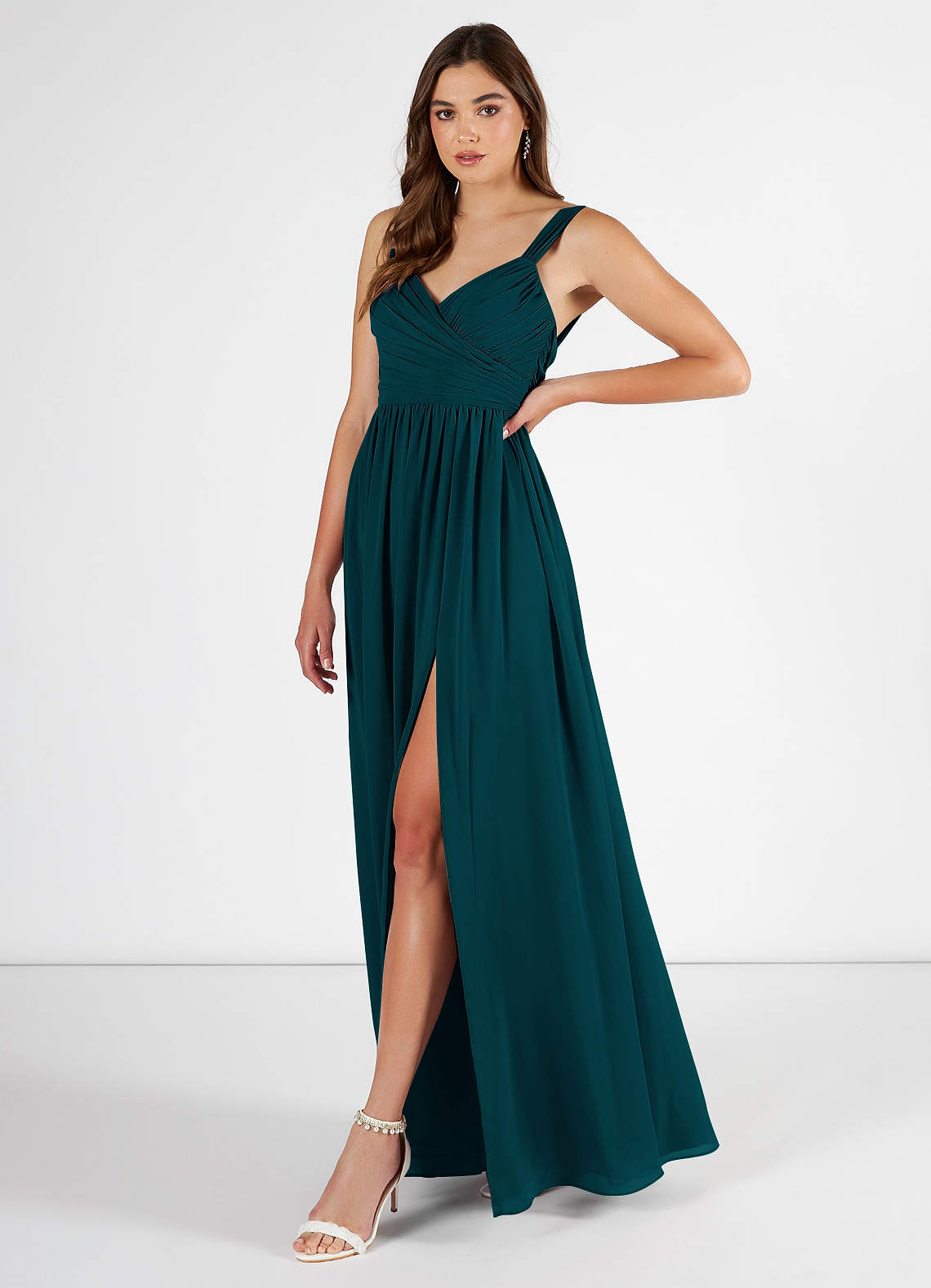 Pine Azazie Aziza Bridesmaid Dresses | Azazie