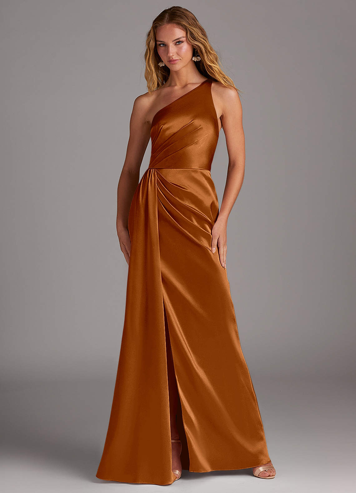 Azazie Mika Copper Bridesmaid Dresses | Azazie