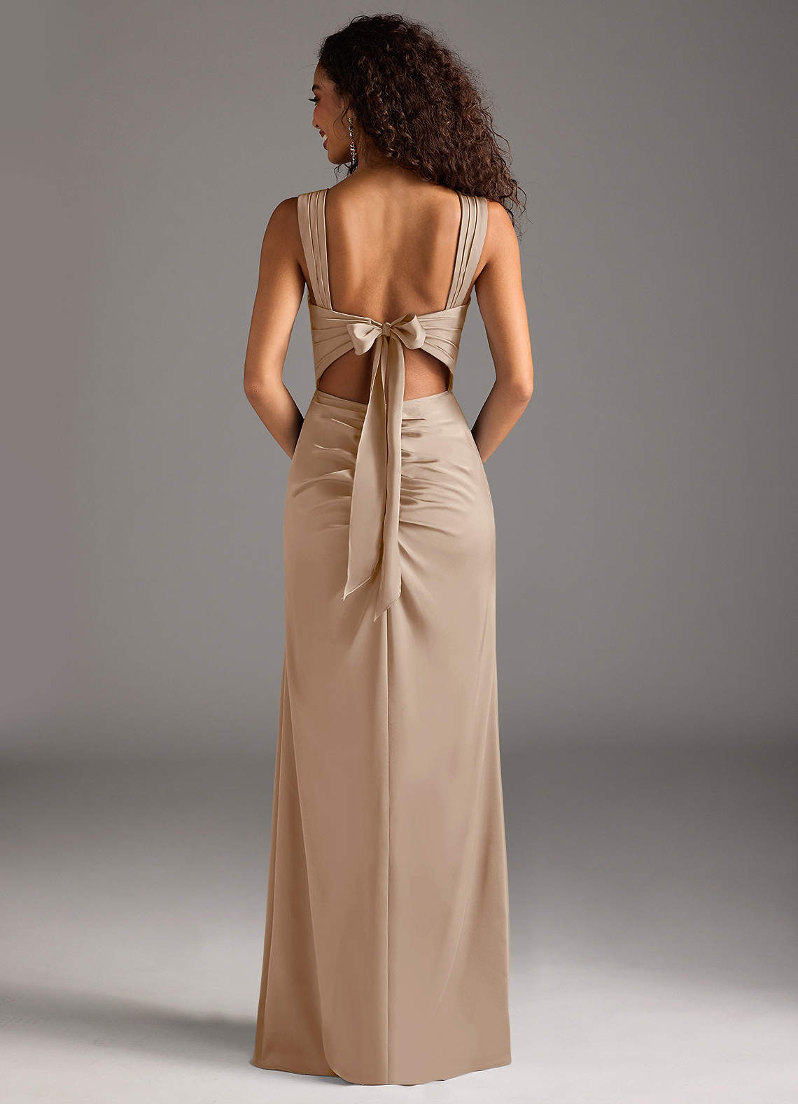 Azazie Jesaphine Taupe Bridesmaid Dresses | Azazie